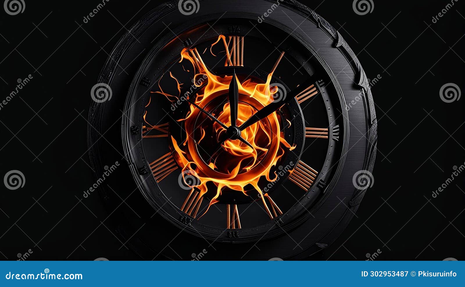 Fire In The Dark A Loud Explosion Of Fire Erupted From The Ground ...