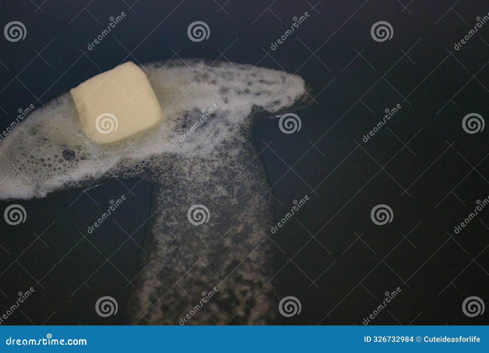Melting Butter in Pan on Stovetop Stock Photo - Image of frying ...