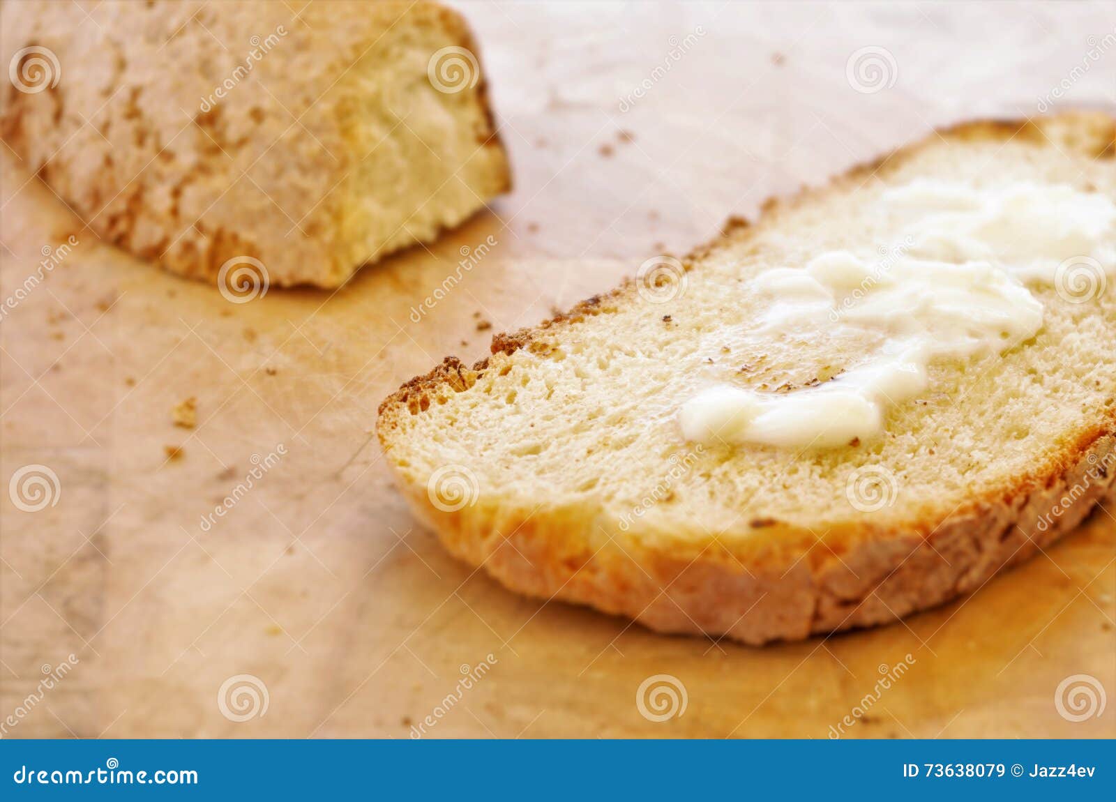 Melting Butter on a Slice of Rustic Toasted Bread Stock Image - Image ...