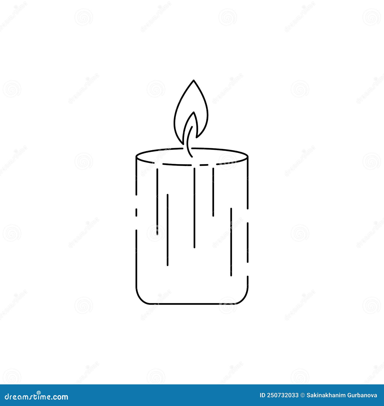Melting candle icon stock vector. Illustration of beauty - 250732033