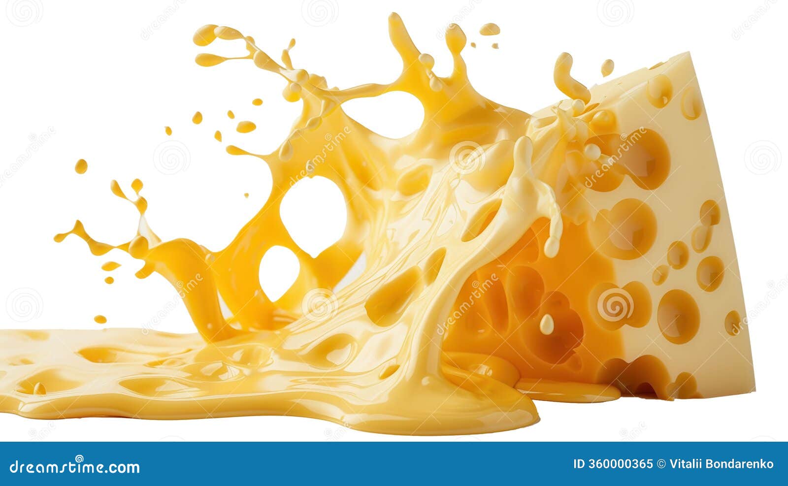 Cheese Splash With Holes On A Black Background, Generative AI ...