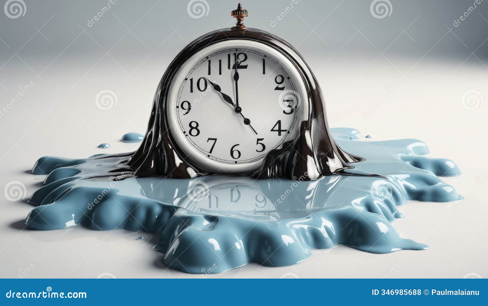 A Melting Clock, Representing the Fluidity of Time Concept. Stock ...