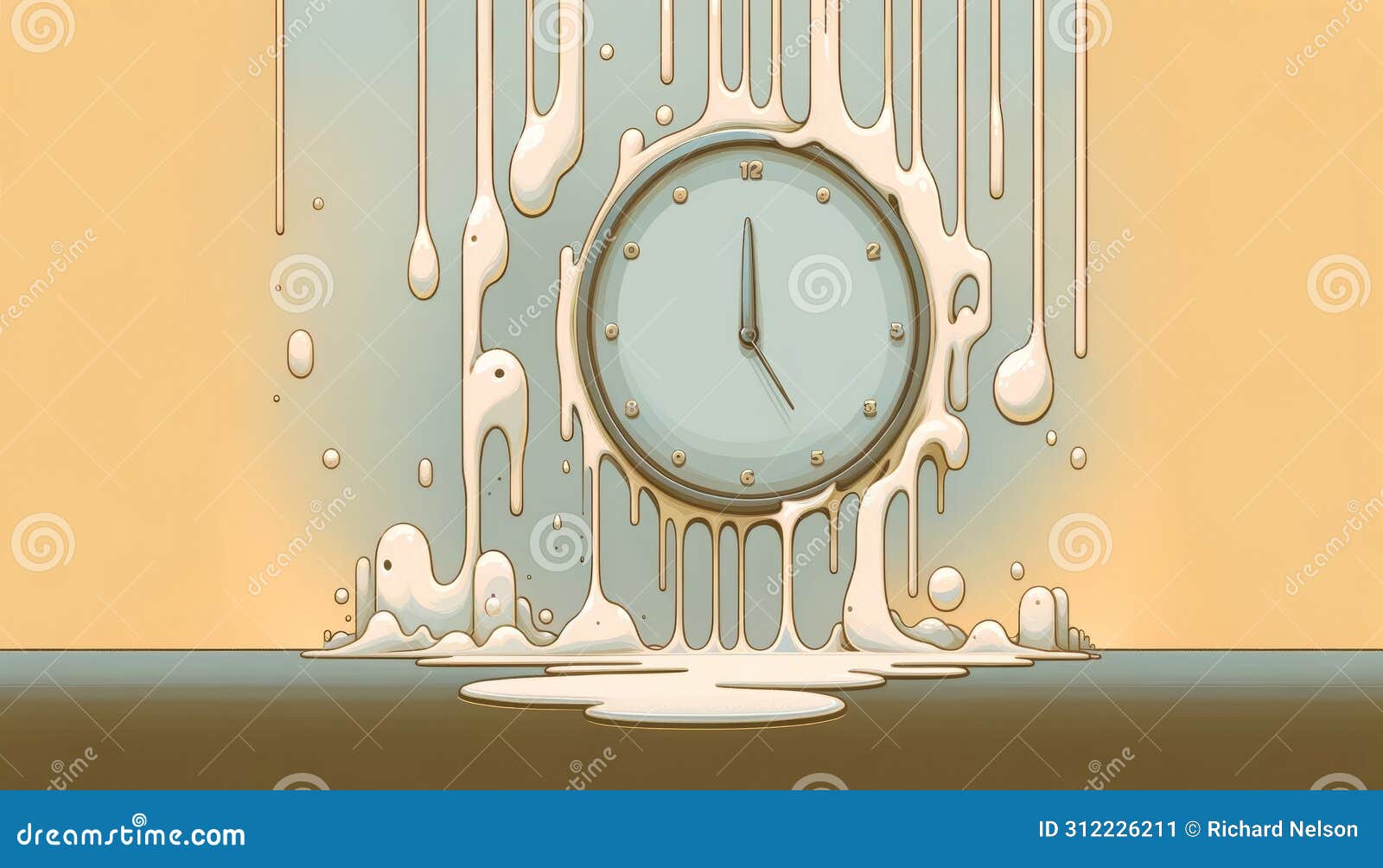 Melting Clock Symbolizes Lost Time In Parkinsons Dopamine Depletion ...