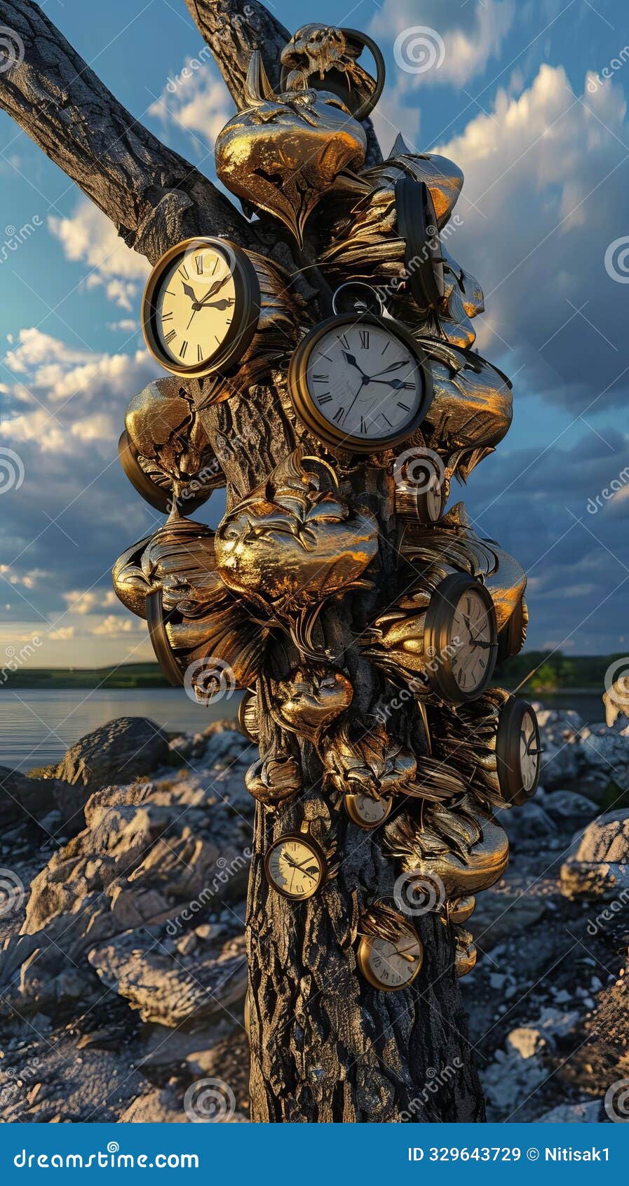 169 Melting Distorted Clocks on Tree Inspired by Salvador Dali Surreal ...