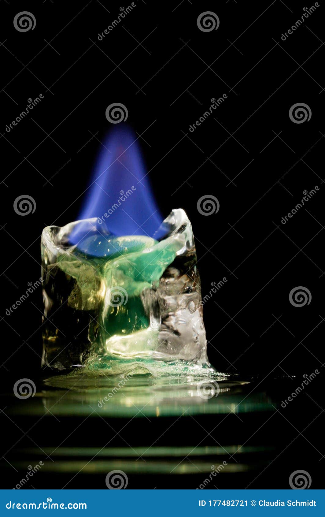 Melting Down the Ice with Fire Stock Image - Image of cocktail, melting ...