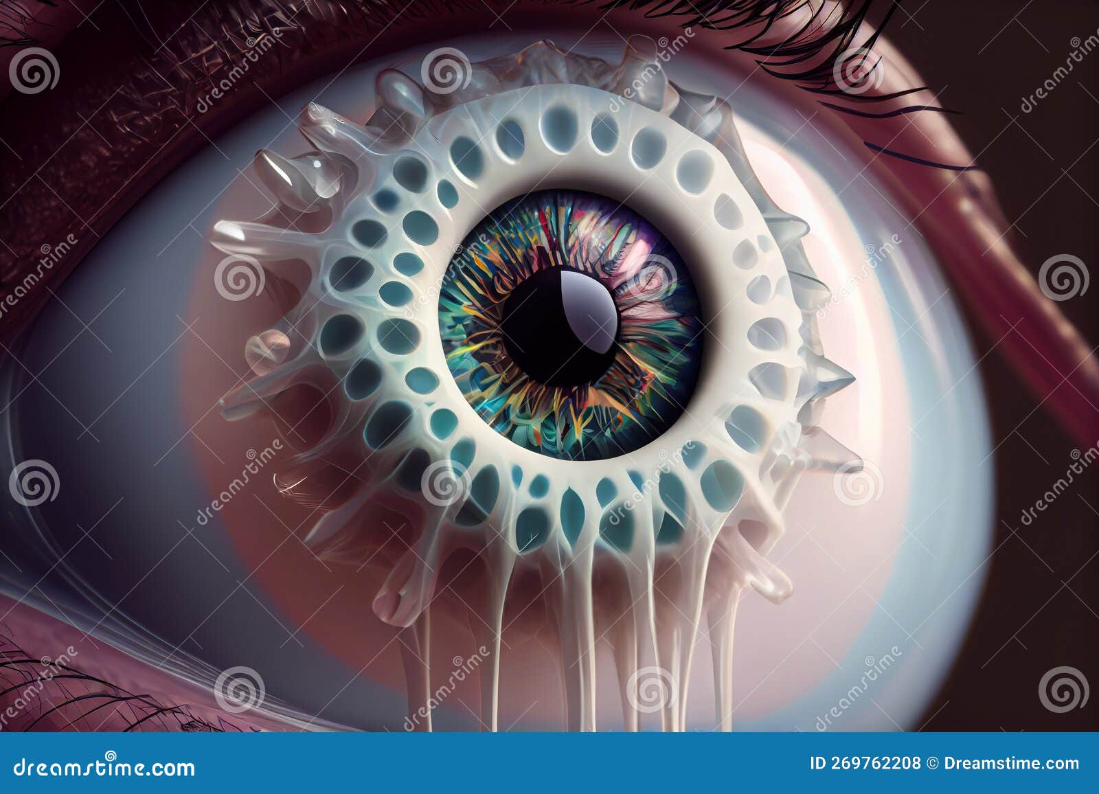 Melting Eye Cornea Abstract Wax Eye Illustration Generative AI Stock ...