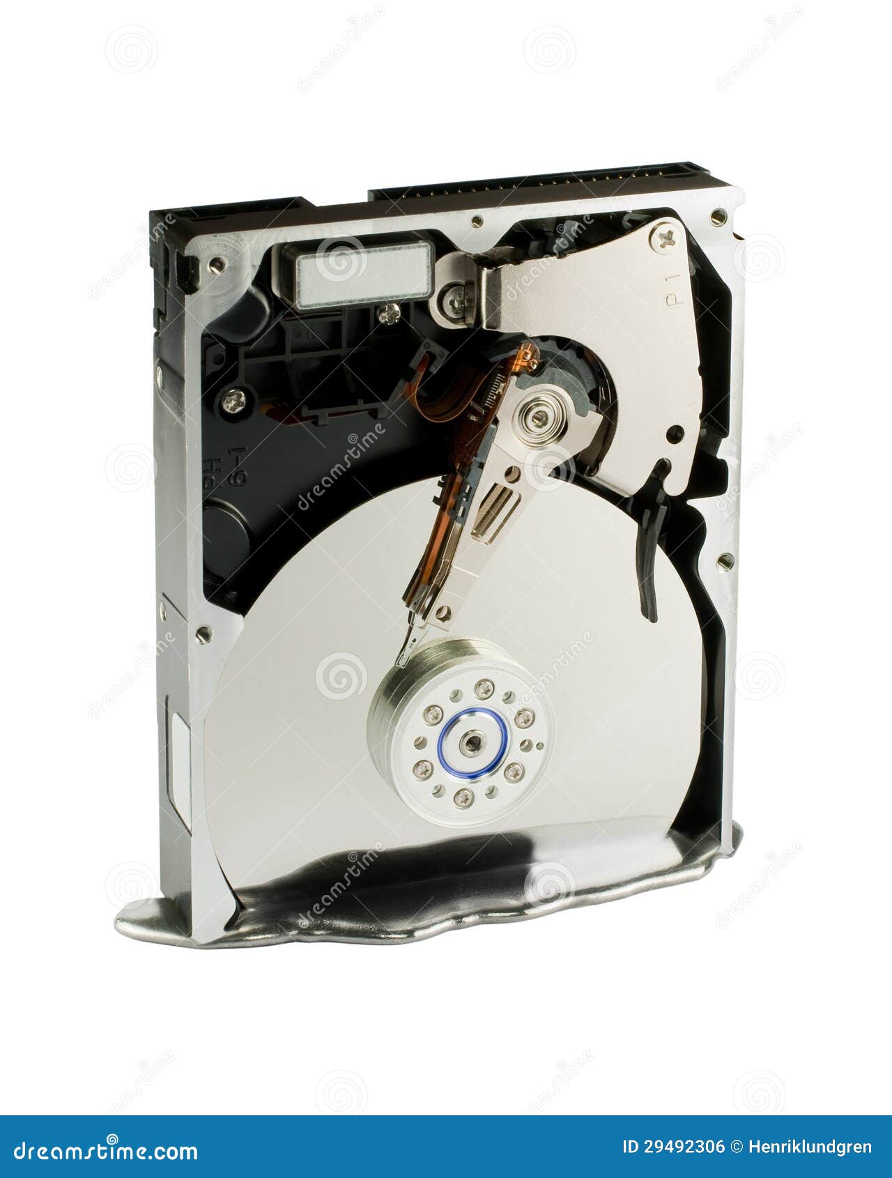 Melting Hard Drive into Liquid Metal Stock Photo - Image of isolated ...
