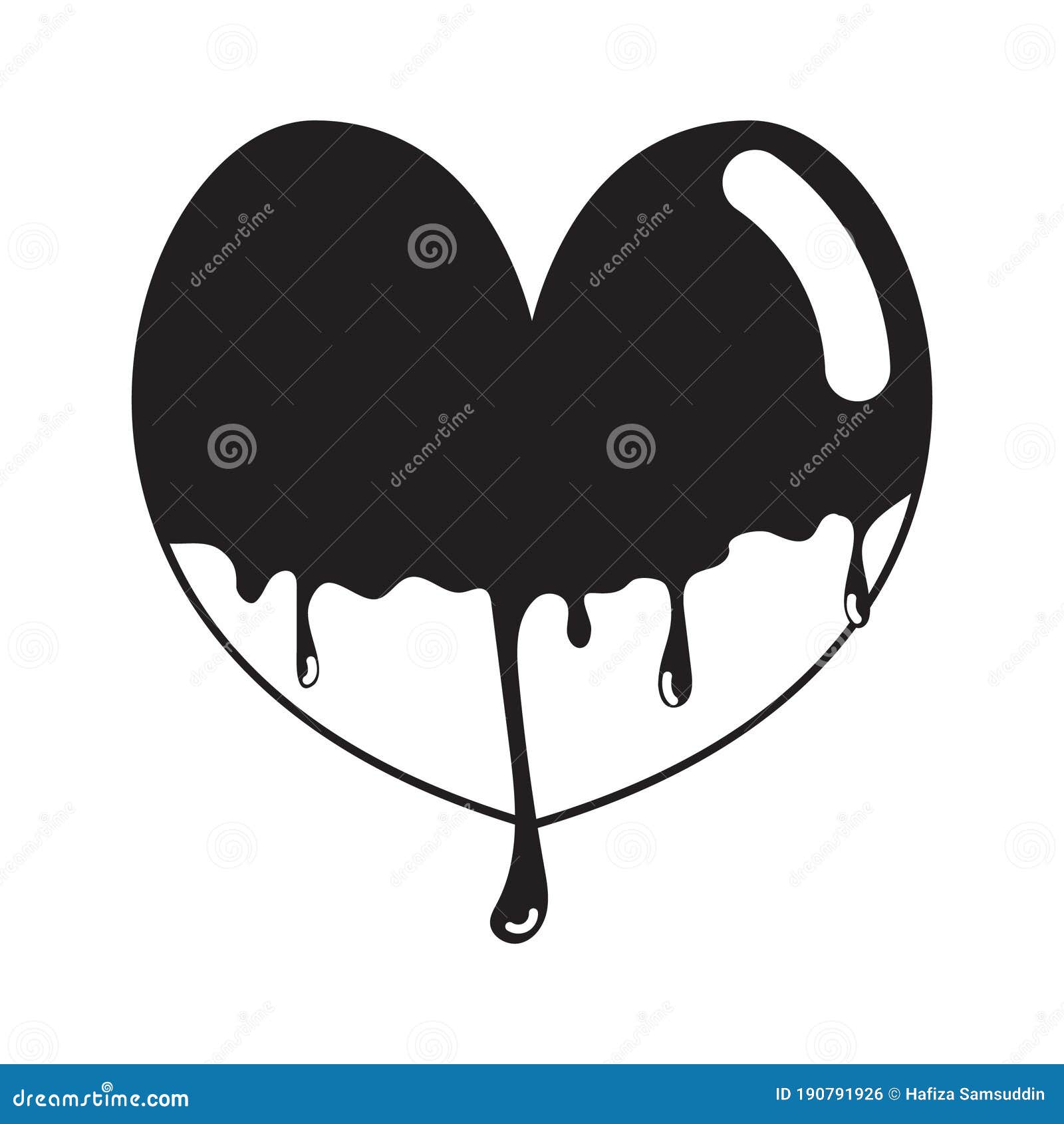 Melting Heart. Vector Illustration Decorative Design Stock Vector ...