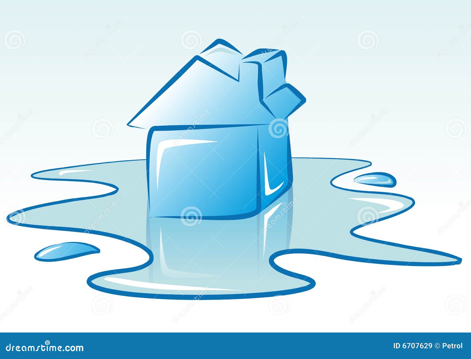 Melting house stock vector. Illustration of broker, agencies - 6707629