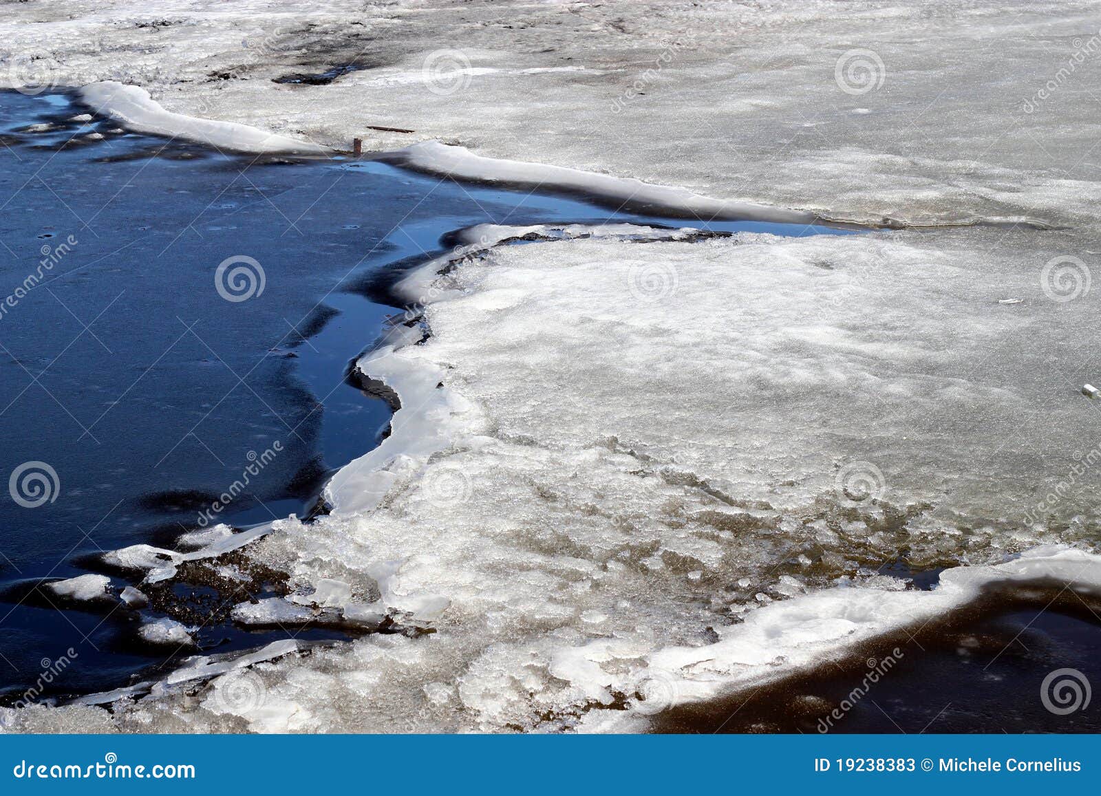 Melting ice stock image. Image of melting, thaw, creek - 19238383