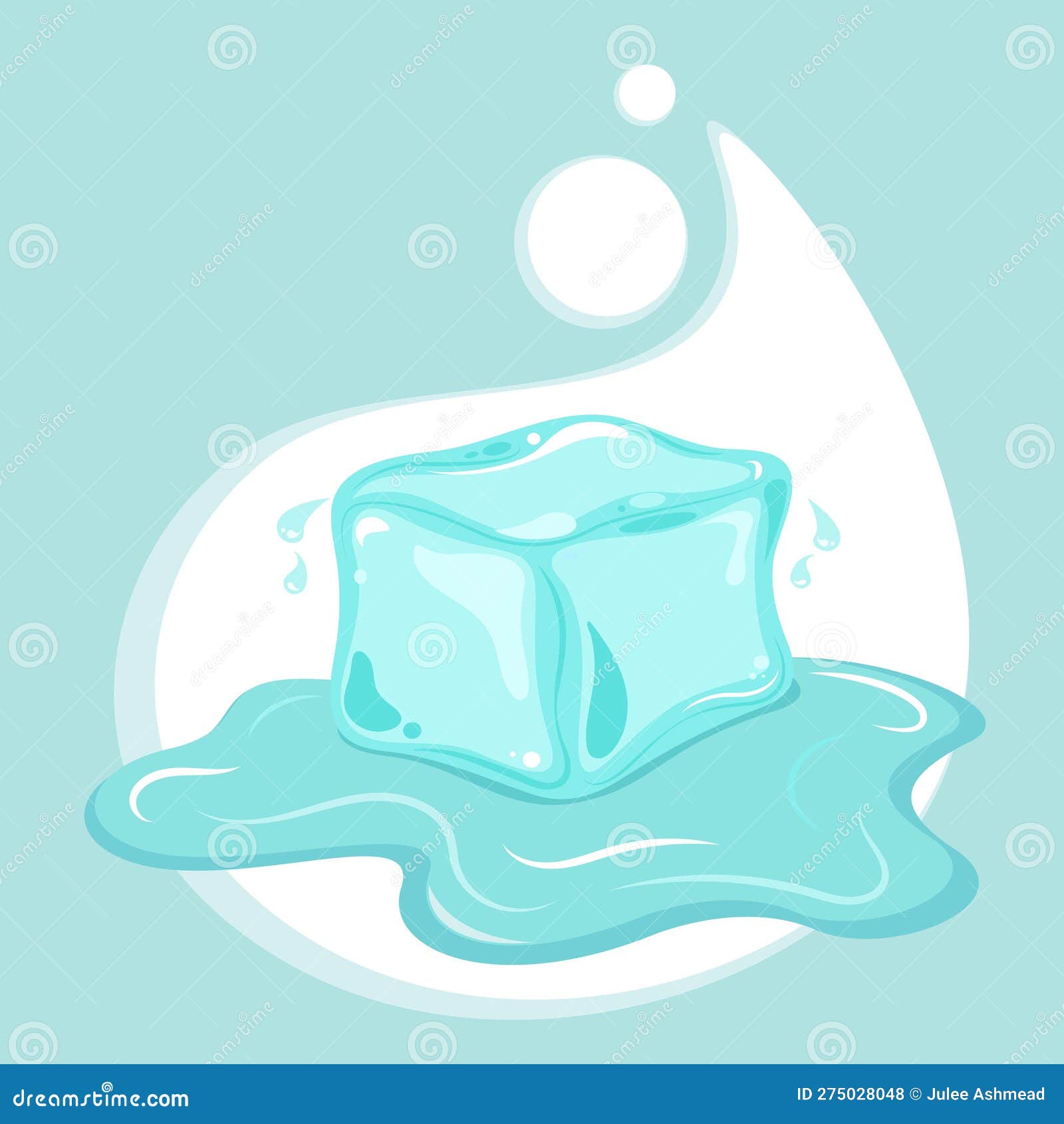 Melting Ice Cartoon Vector Illustration Graphic Stock Vector ...