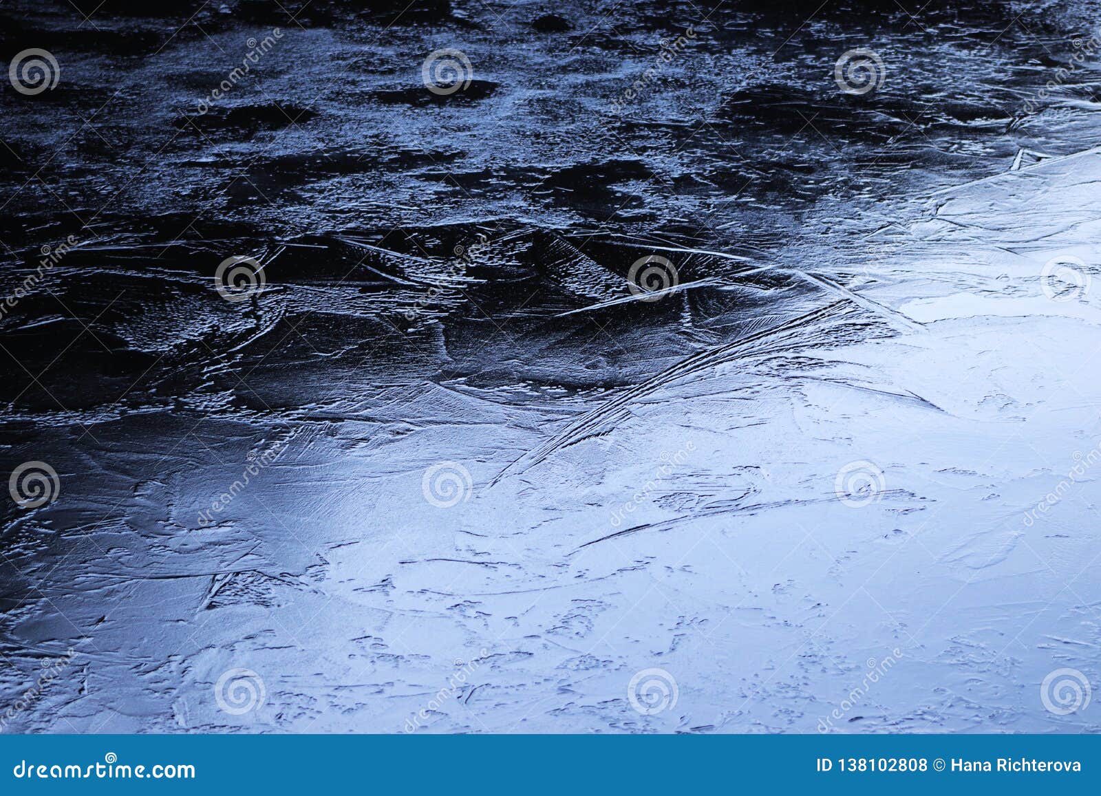 Melting Ice. Beautiful Winters Patterns. Cloudy Sky Stock Photo - Image ...