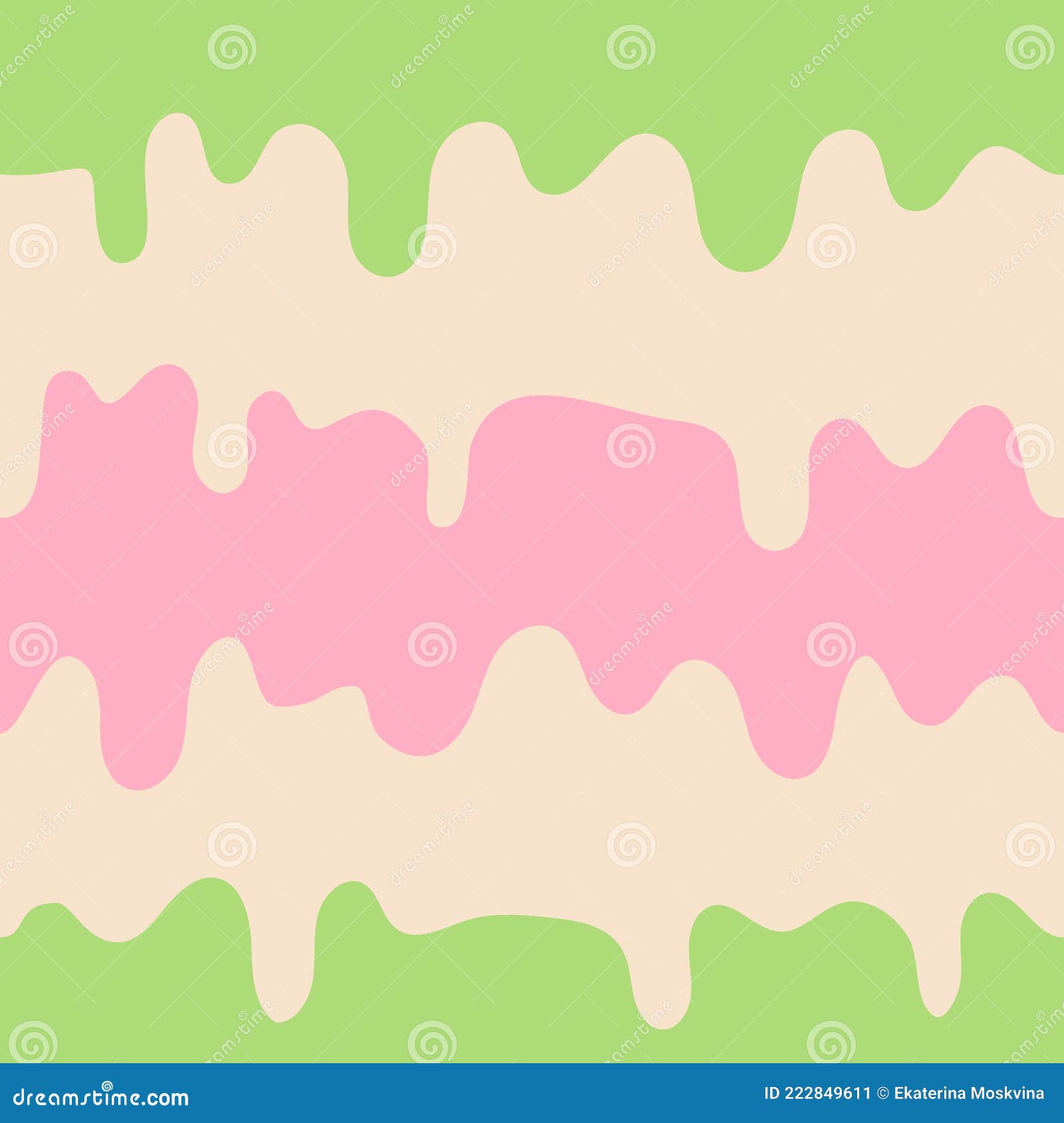 Melting ice cream pattern stock vector. Illustration of summer - 222849611