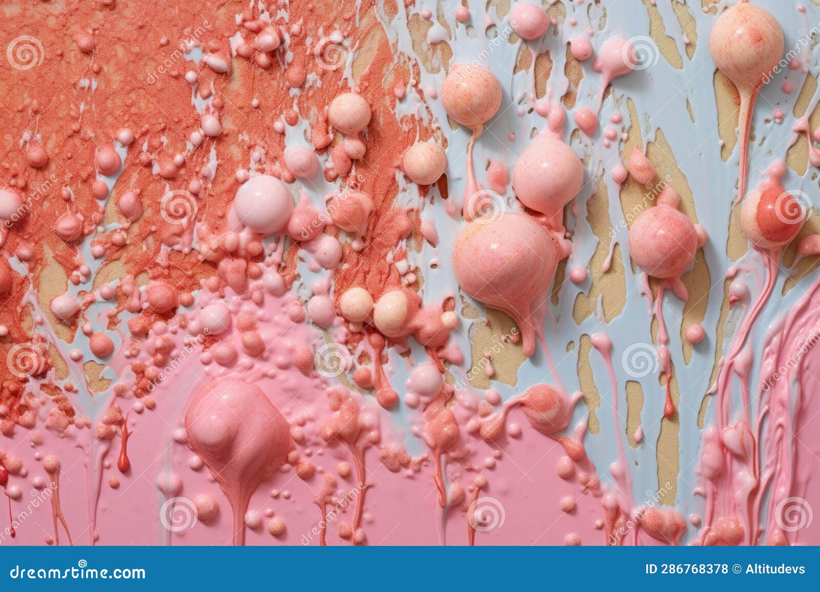 Melting Ice Cream Texture Close-up Stock Photo - Image of refreshment ...