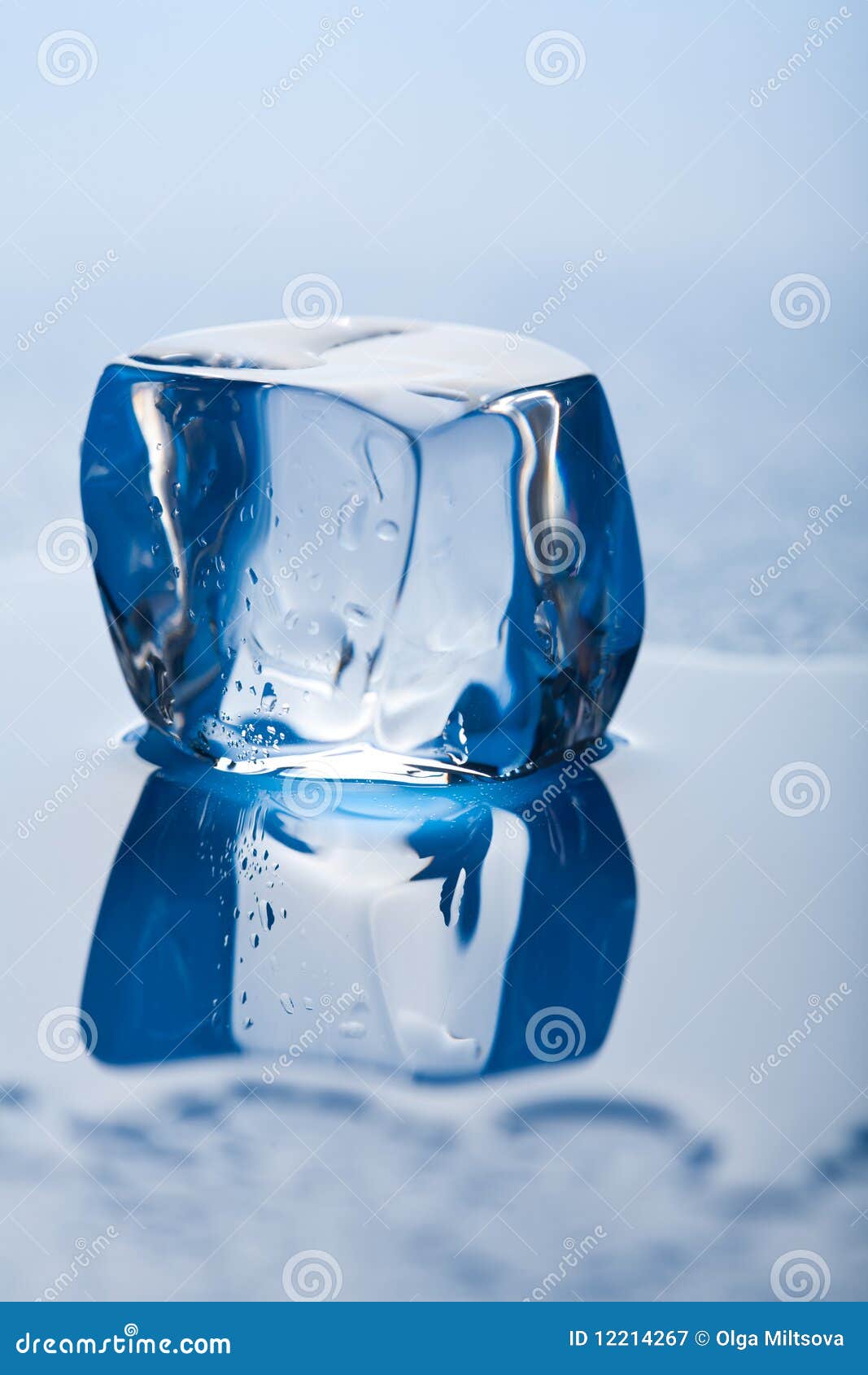Melting ice cube stock image. Image of crisp, fridge - 12214267