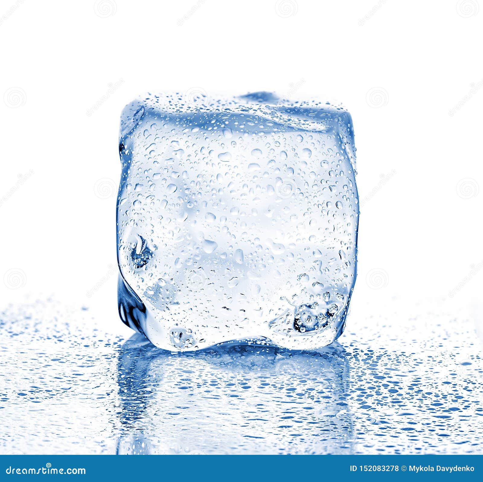 Ice Cube. Close-up Of Melting Ice Cubes With Pink And Purple ...