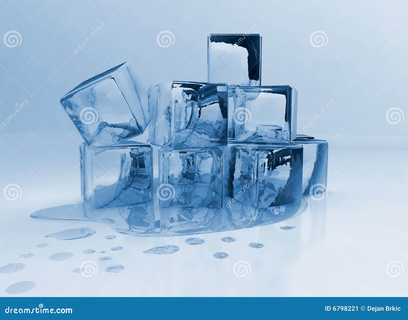 Melting Ice Cubes Picture. Image: 6798221