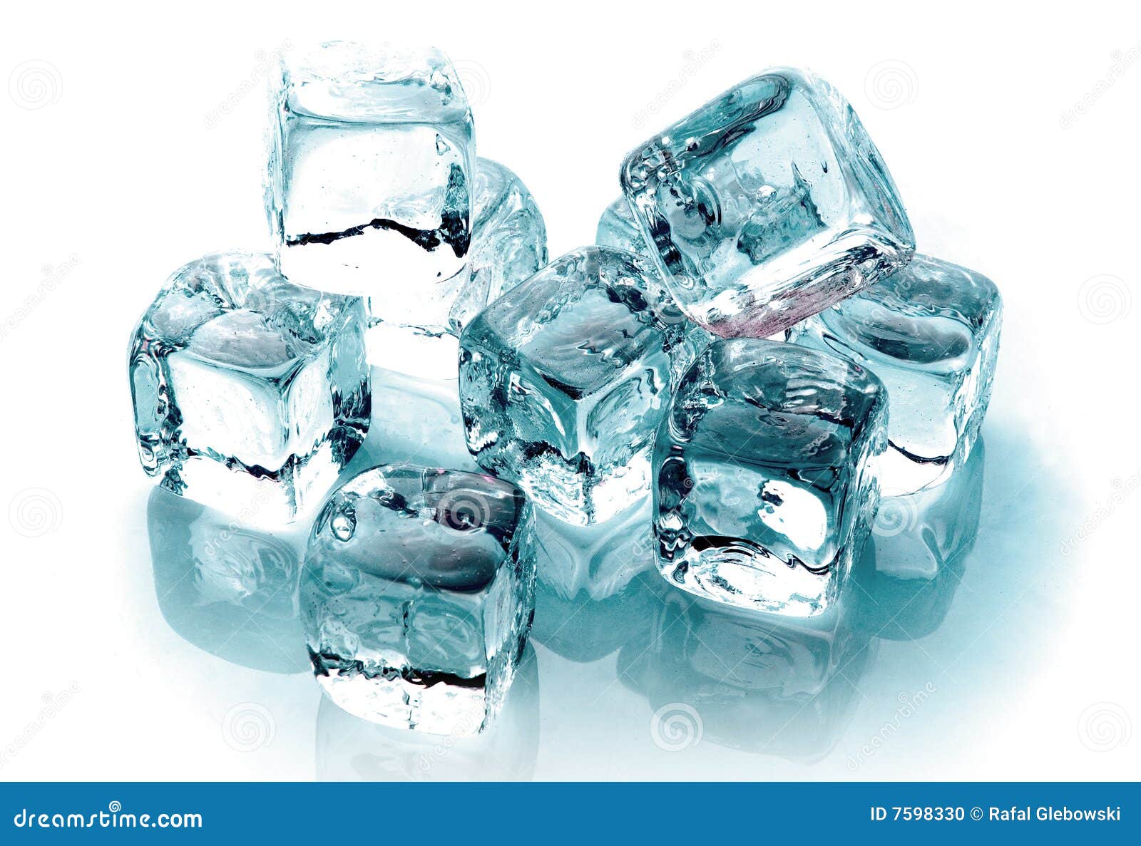 Melting Ice Cubes stock photo. Image of cold, fresh, blue - 7598330