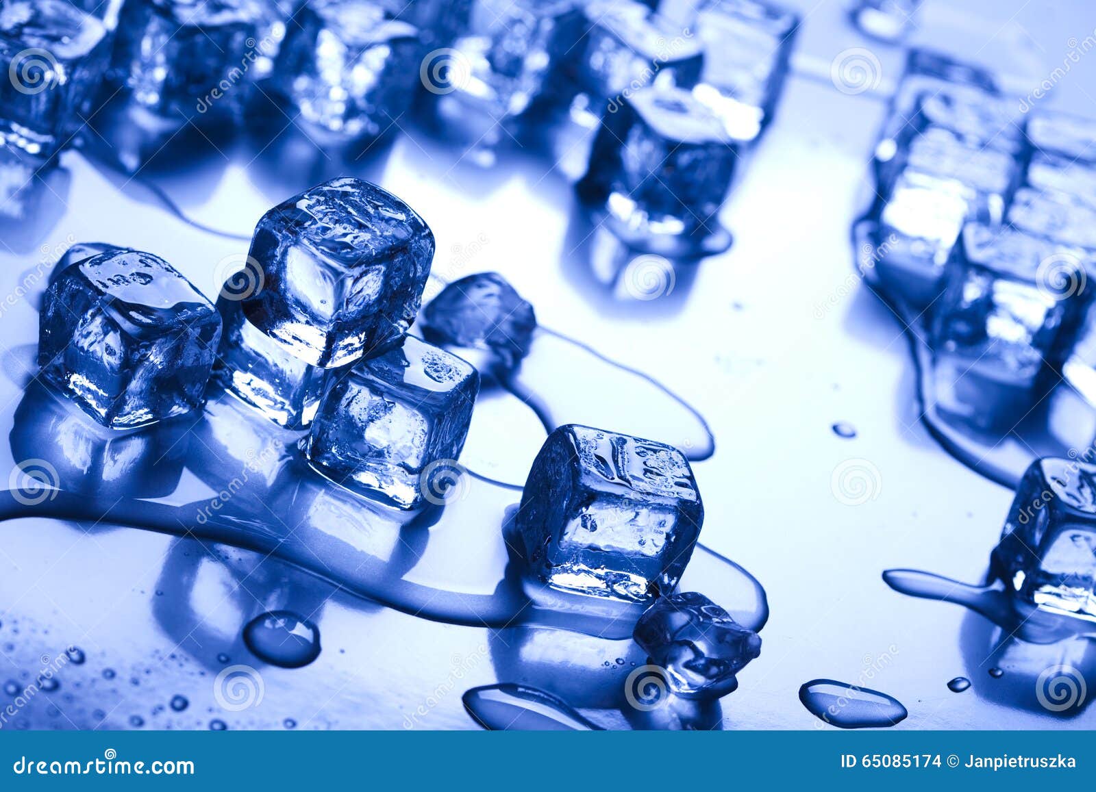 Melting ice cubes stock photo. Image of blocks, cool - 65085174