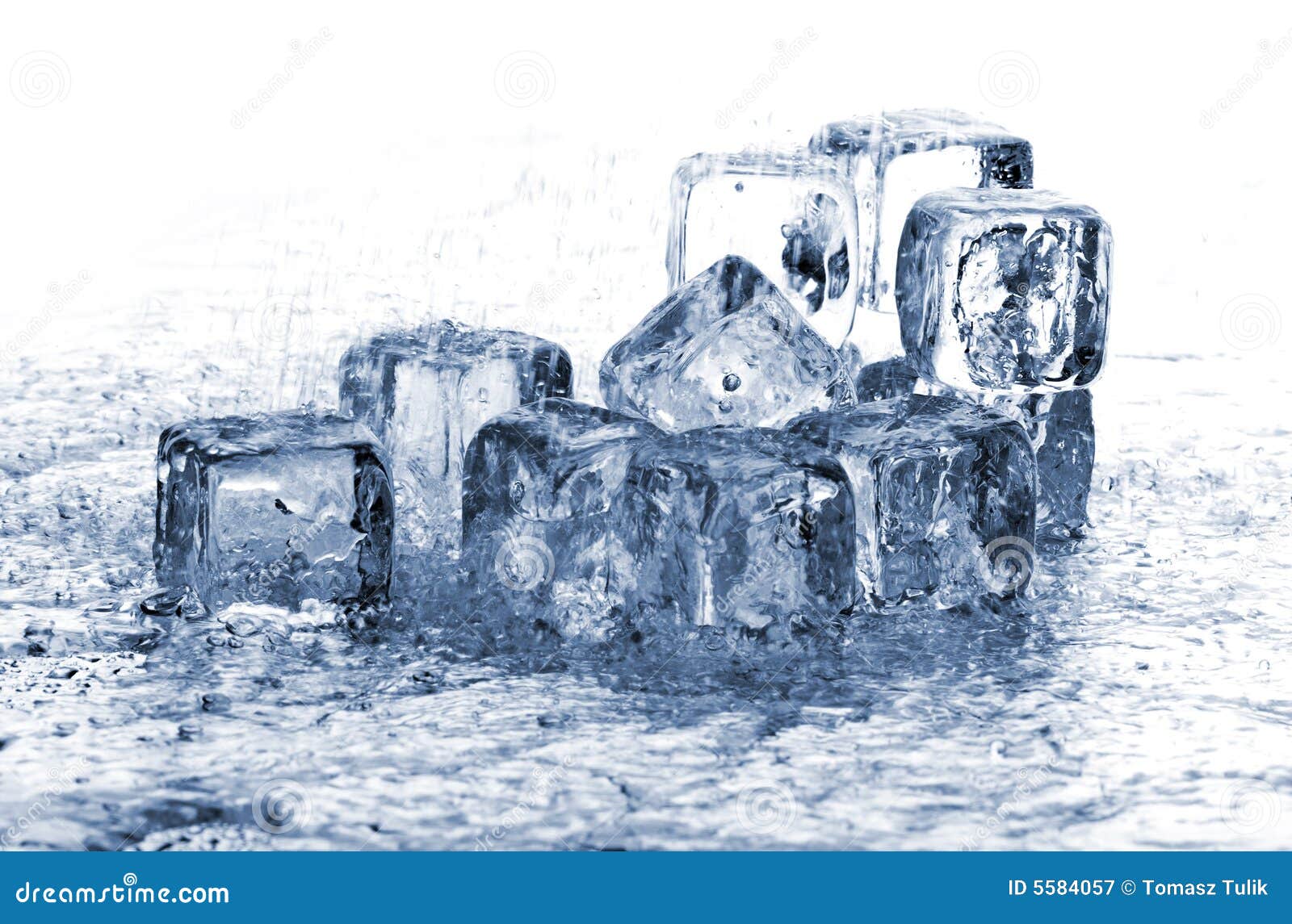Melting ice cubes in rain stock image. Image of small - 5584057
