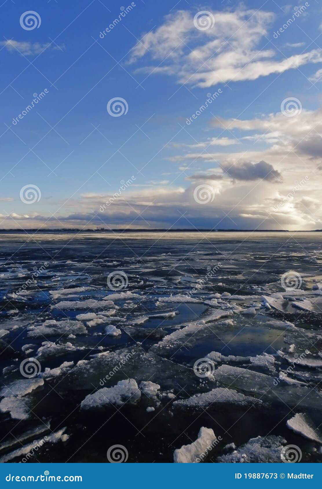 Melting Ice Floating in the River Stock Image - Image of chunks, global ...