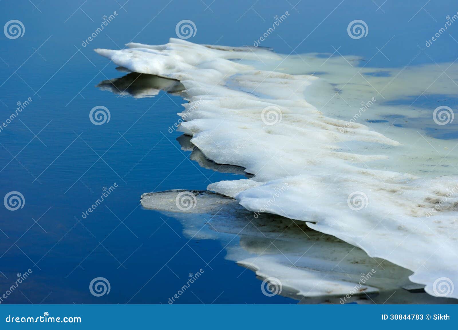 Melting Ice in River stock image. Image of climate, reflection - 30844783