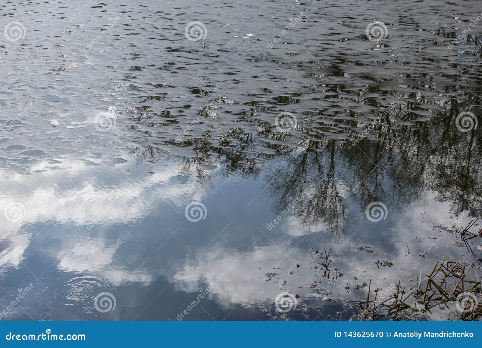 Melting ice on the river stock photo. Image of white - 143625670
