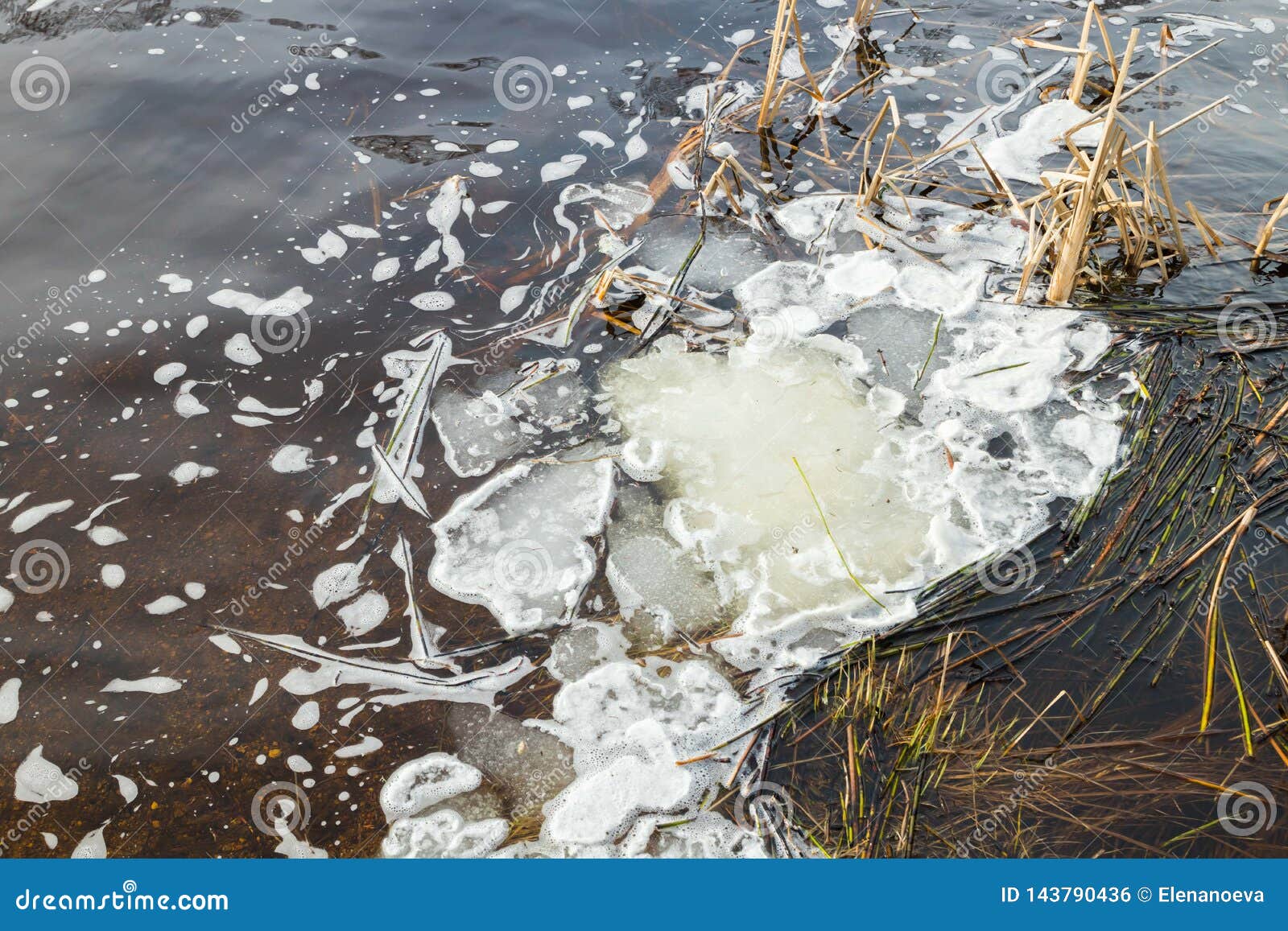 Melting Ice on River. Spring is Coming Stock Photo - Image of landscape ...