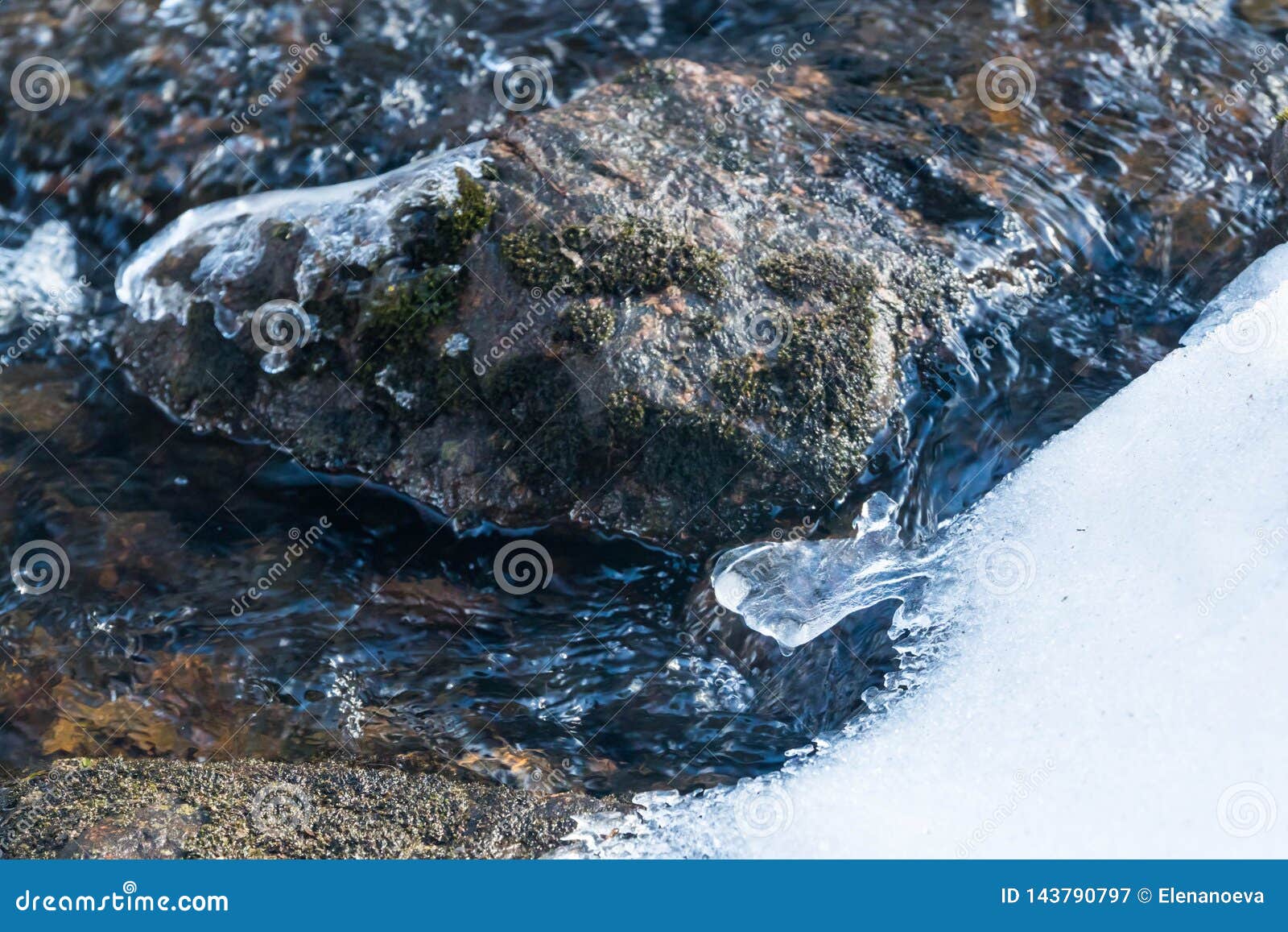 Melting Ice on Rough River. Spring is Coming Stock Image - Image of ...