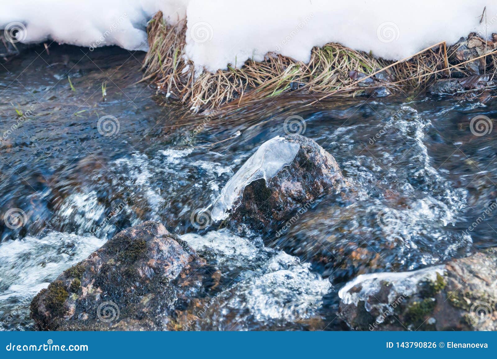 Melting Ice on Rough River. Spring is Coming Stock Photo - Image of ...