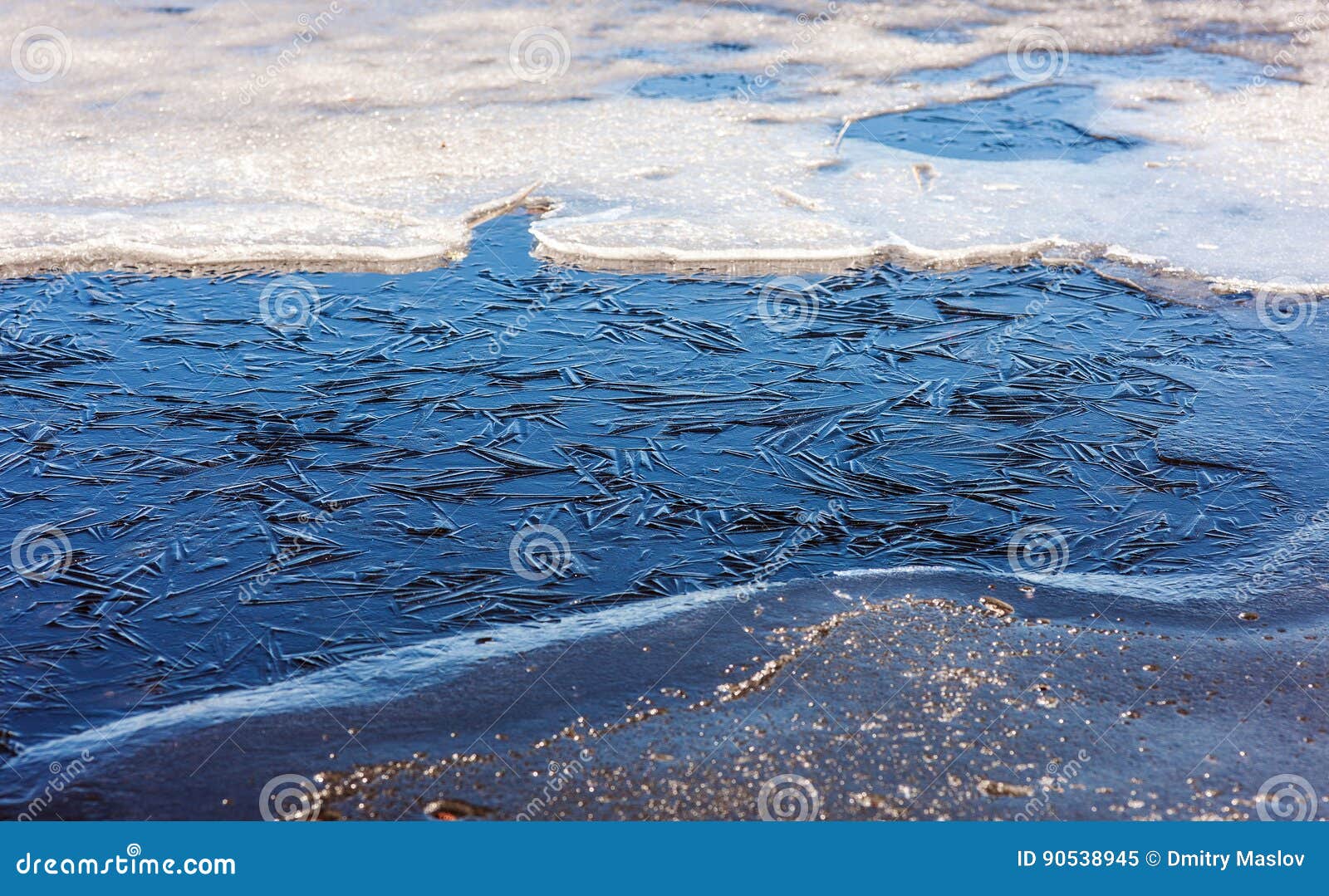 Melting ice in spring stock image. Image of transparent - 90538945