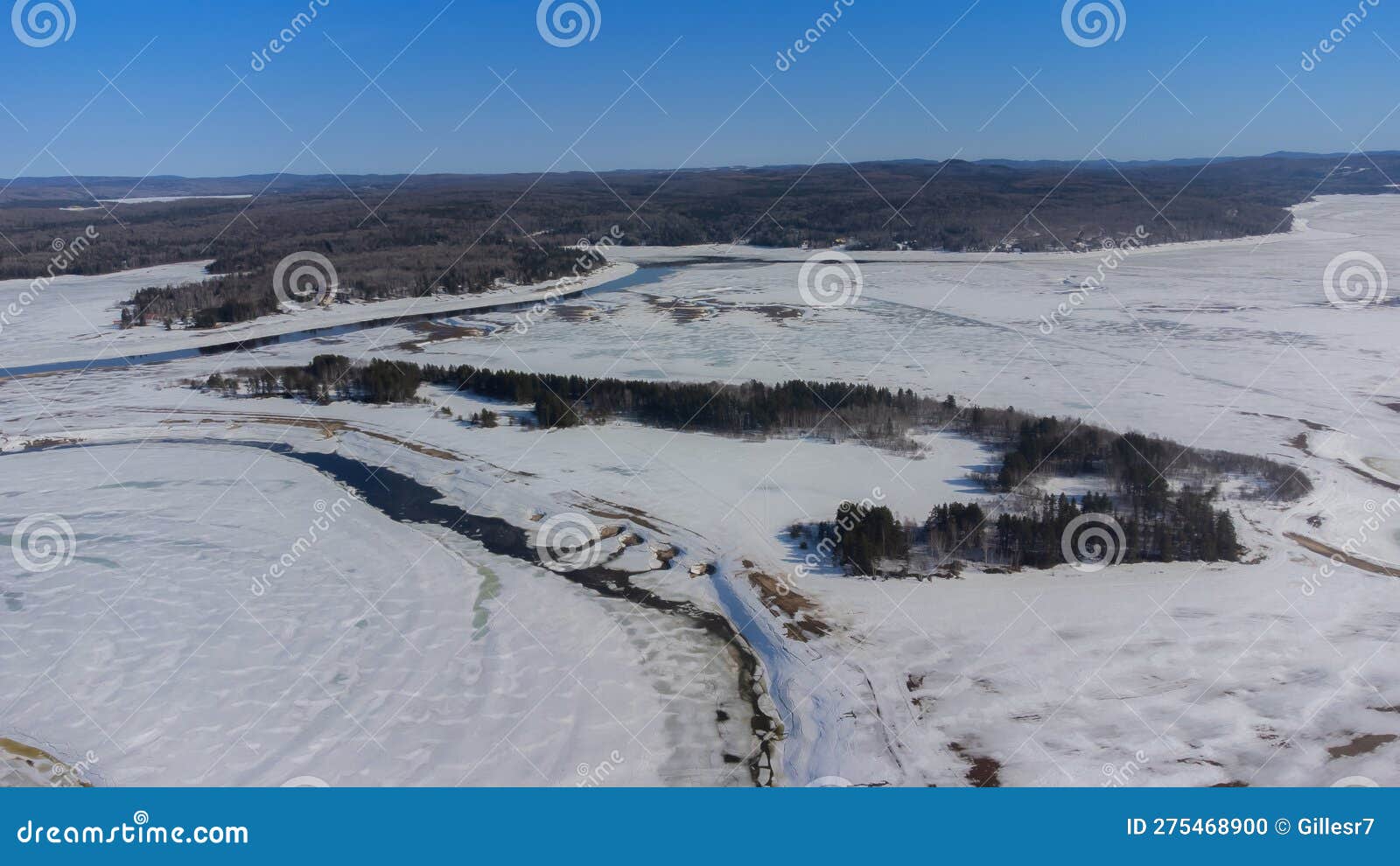 Melting Ice in the Spring on a Lake Stock Photo - Image of white ...