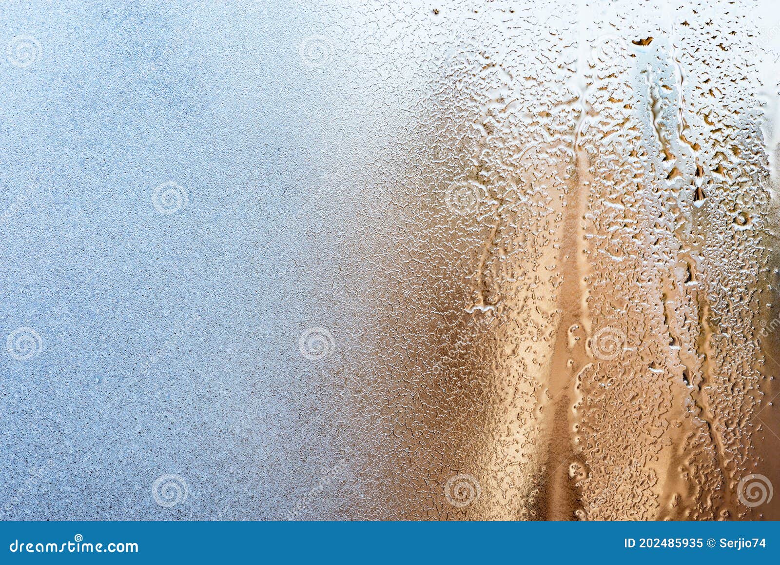 Melting of the Ice on the Window Glass Stock Image - Image of glass ...
