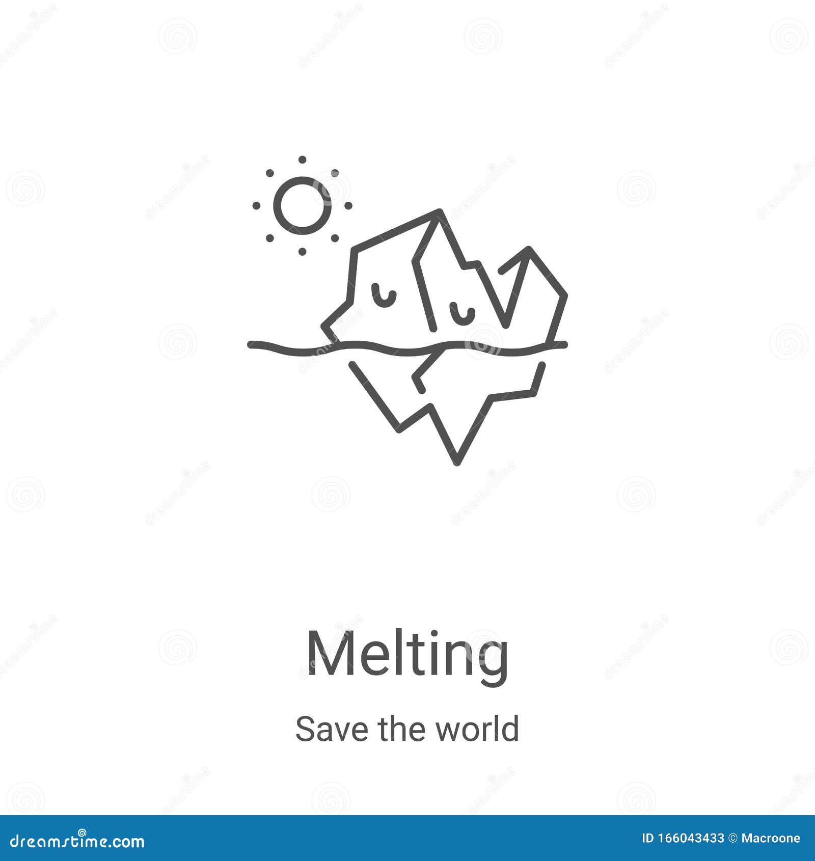Melting Icon Vector from Save the World Collection. Thin Line Melting ...