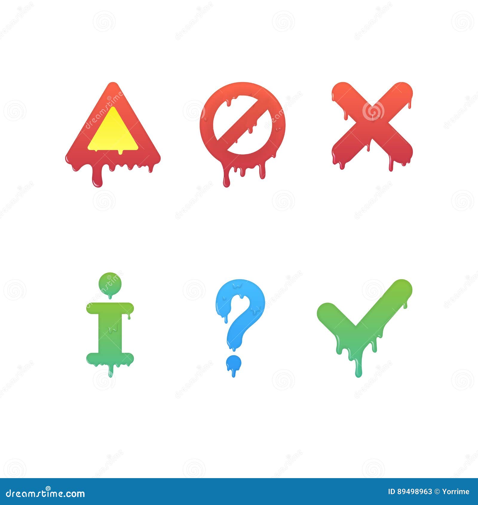 Melting Information Signs Set. Stock Vector - Illustration of decision ...