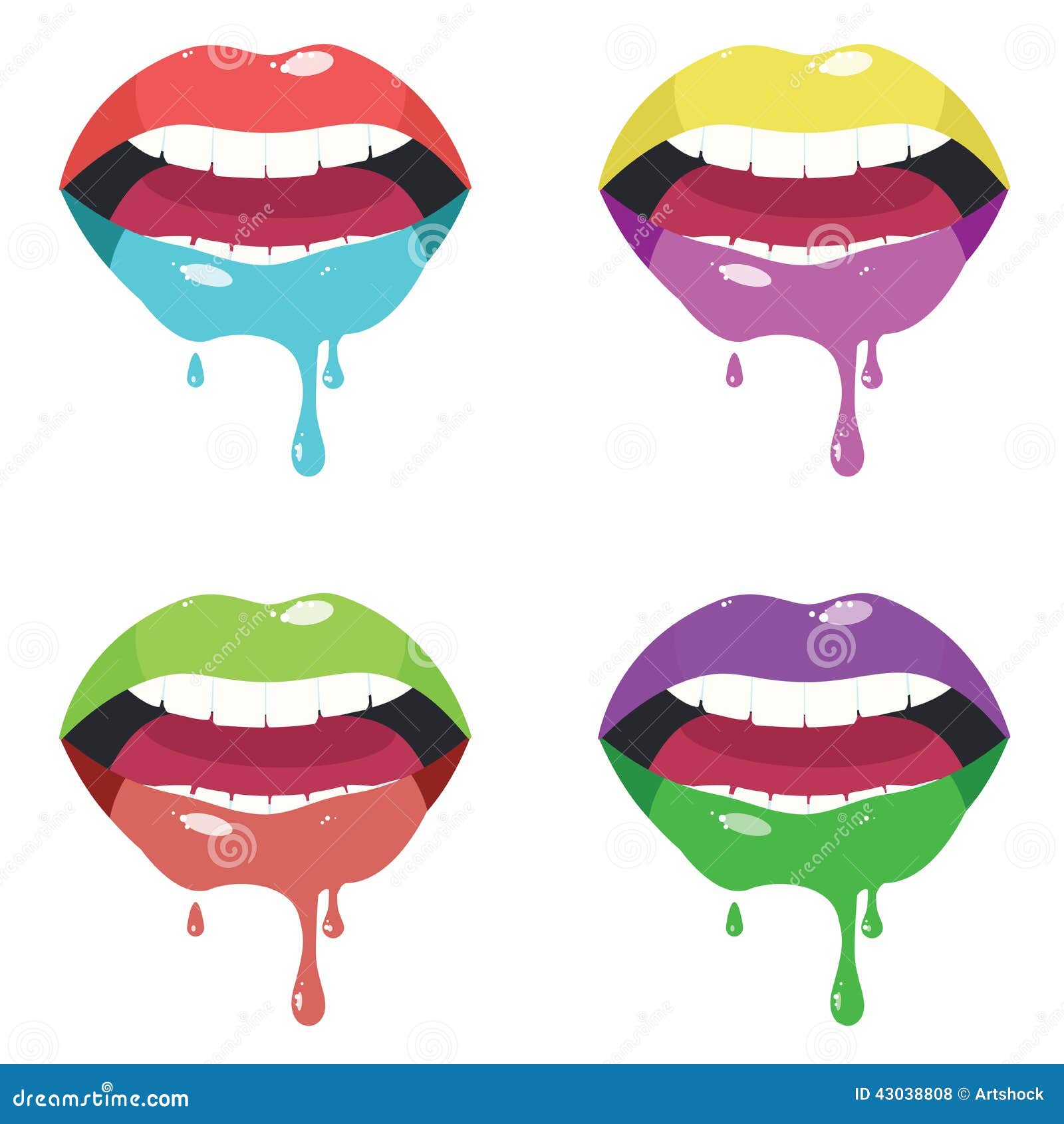 Melting Lips stock vector. Illustration of autumn, space - 43038808