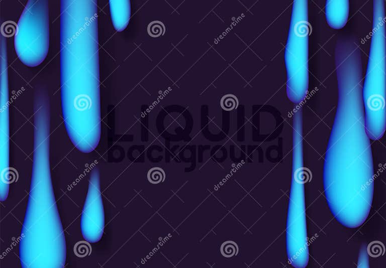 Melting Liquid Flowing into the Bottom of the Drops Background. Stock ...