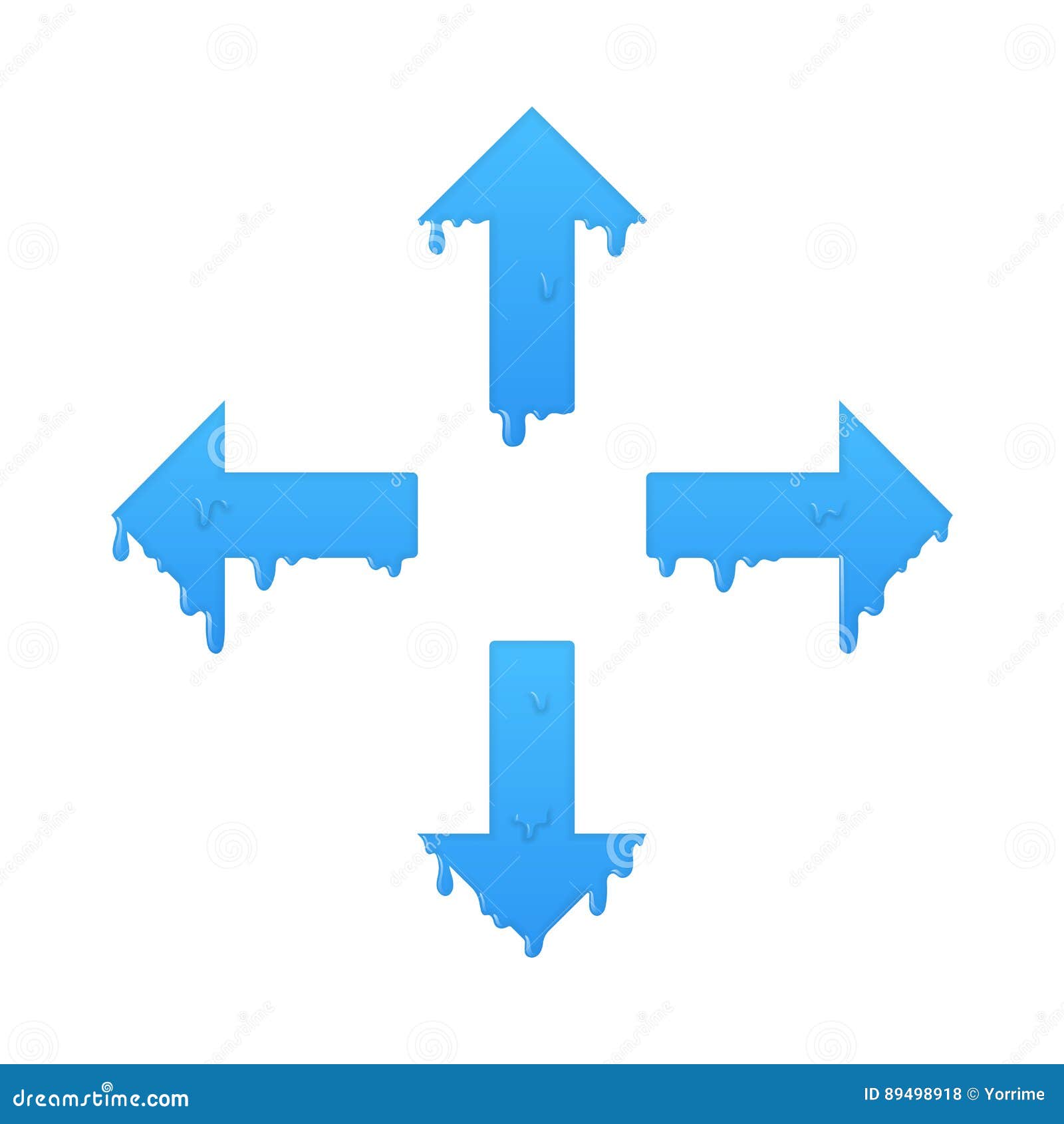 Melting Navigation Arrows Set. Stock Vector - Illustration of ...