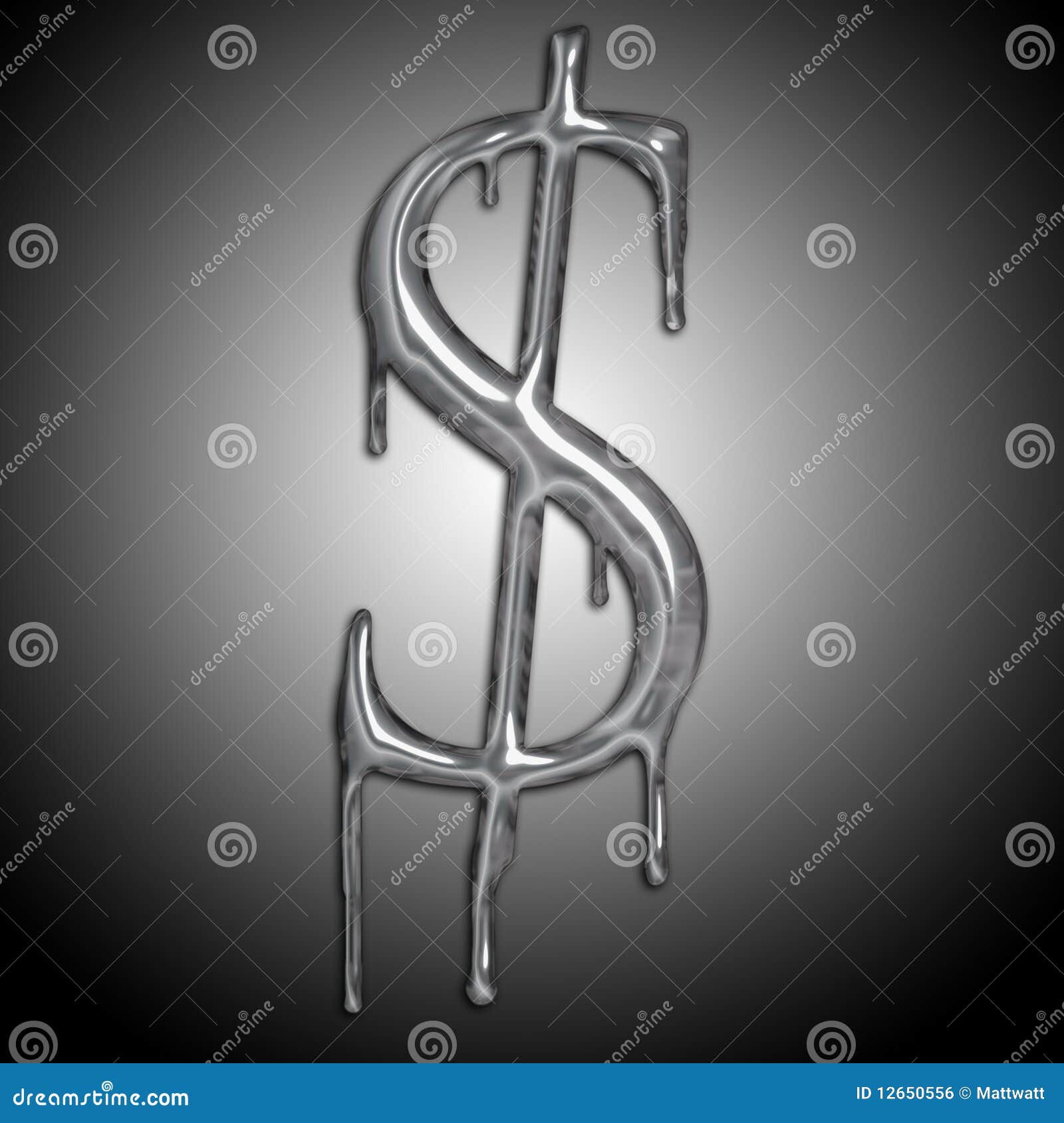Melting Silver Dollar stock illustration. Illustration of shiny - 12650556