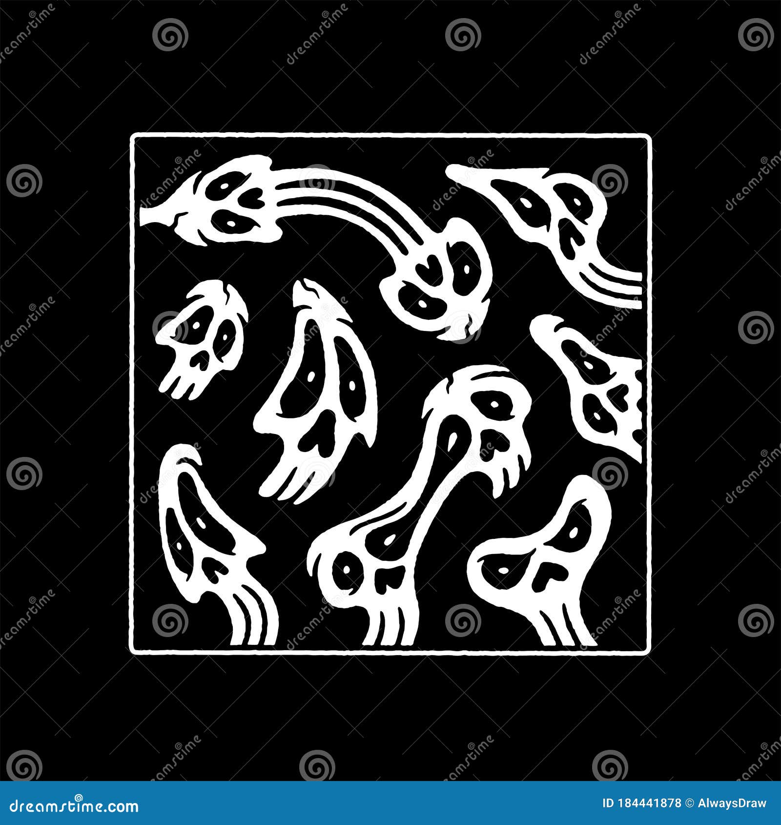 Melting Ghost Ice Cream Cone Character Vector Illustration ...