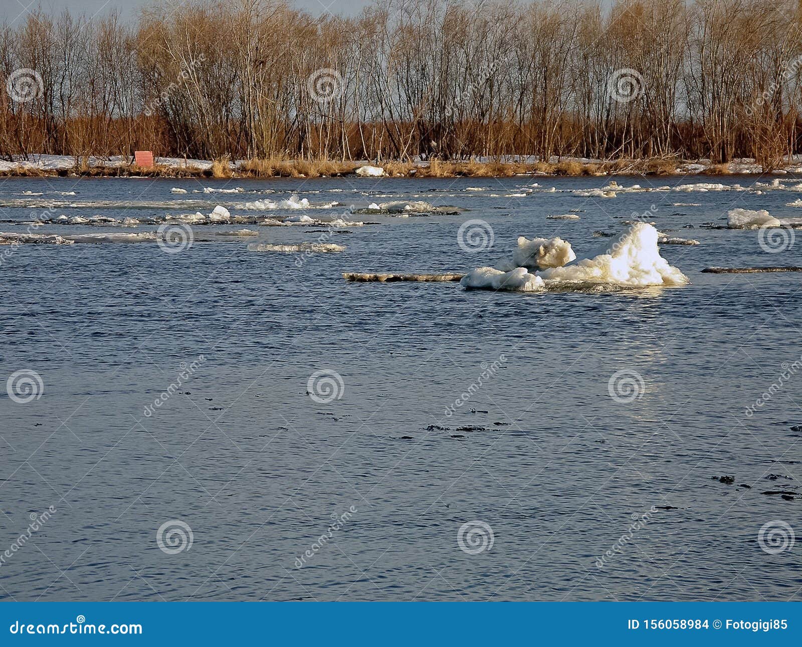 Melting Snow in the Spring. the Spring Heat Will Melt the Snow Stock ...