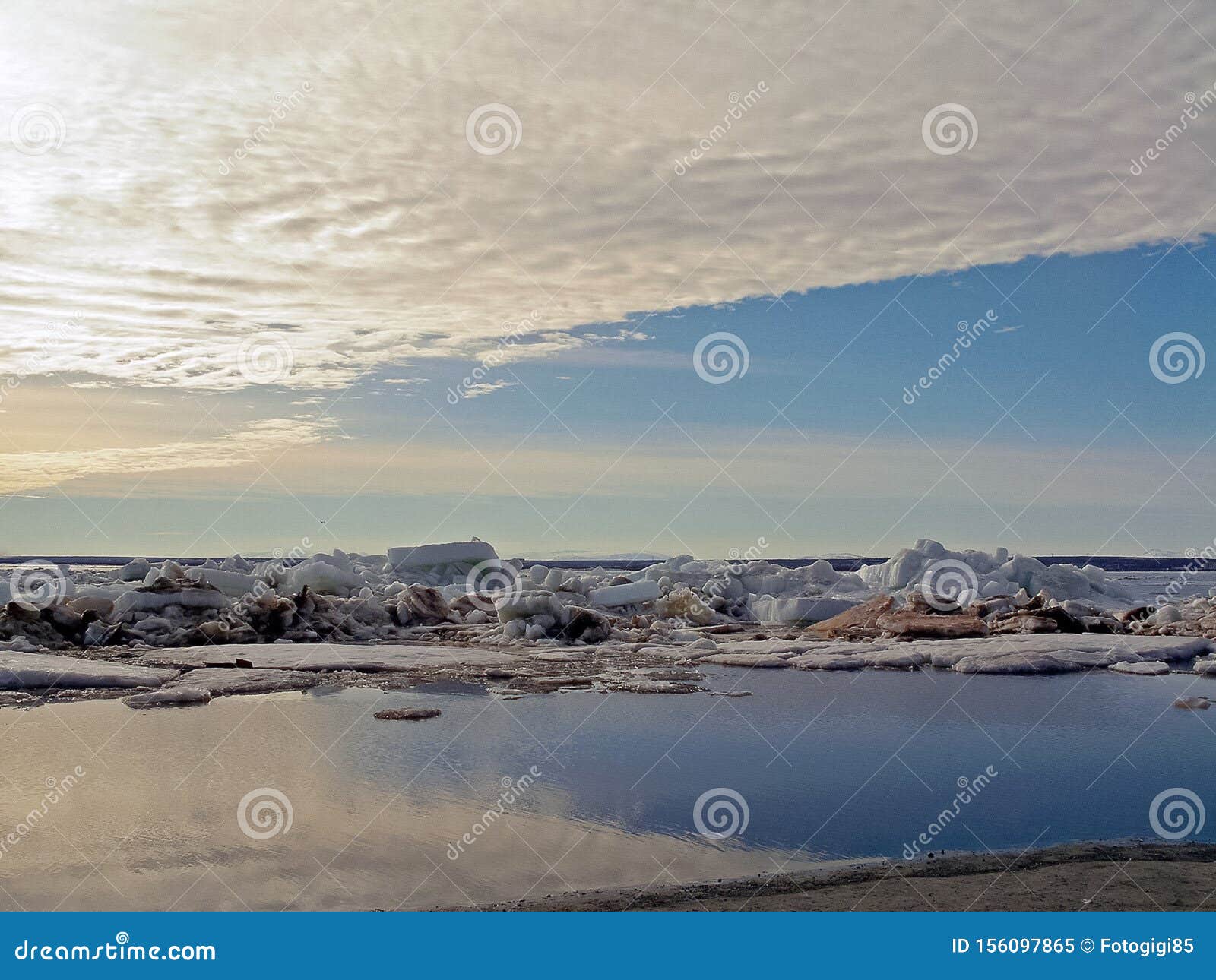 Melting Snow in the Spring. the Spring Heat Will Melt the Snow Stock ...