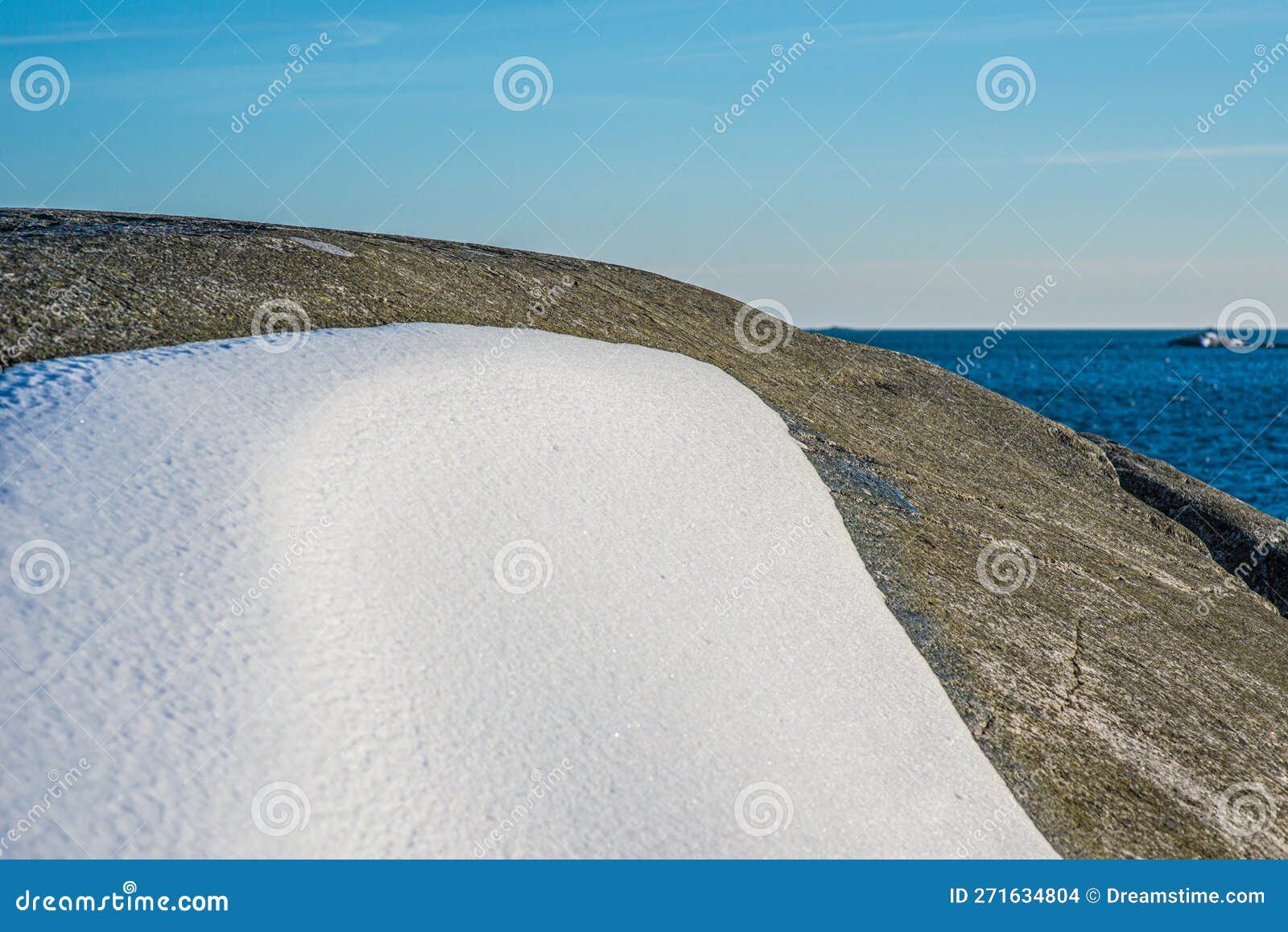 Melting Snow on Sunny Cliffs by the Sea.. Stock Photo - Image of travel ...