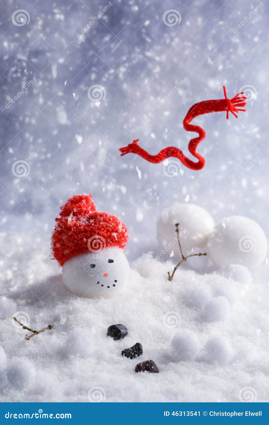 Melting Snowman stock image. Image of carrot, smiling - 46313541