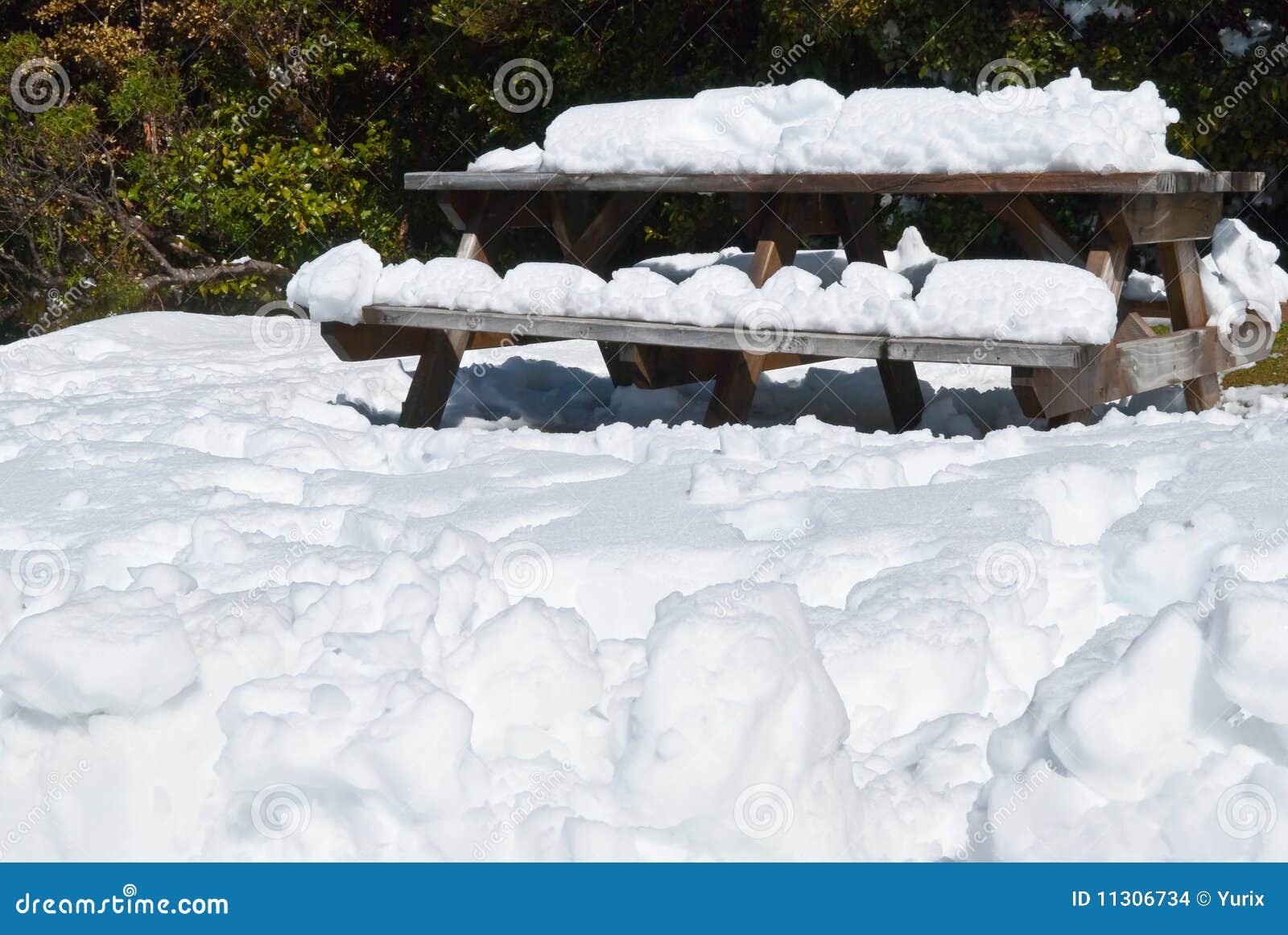 Melting Spring Snow stock photo. Image of volcano, wooden - 11306734