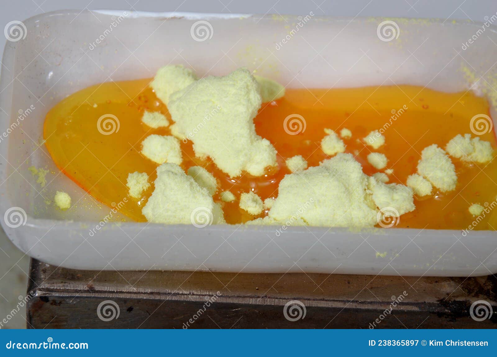 Melting Sulphur in a Criucible Stock Image - Image of education ...