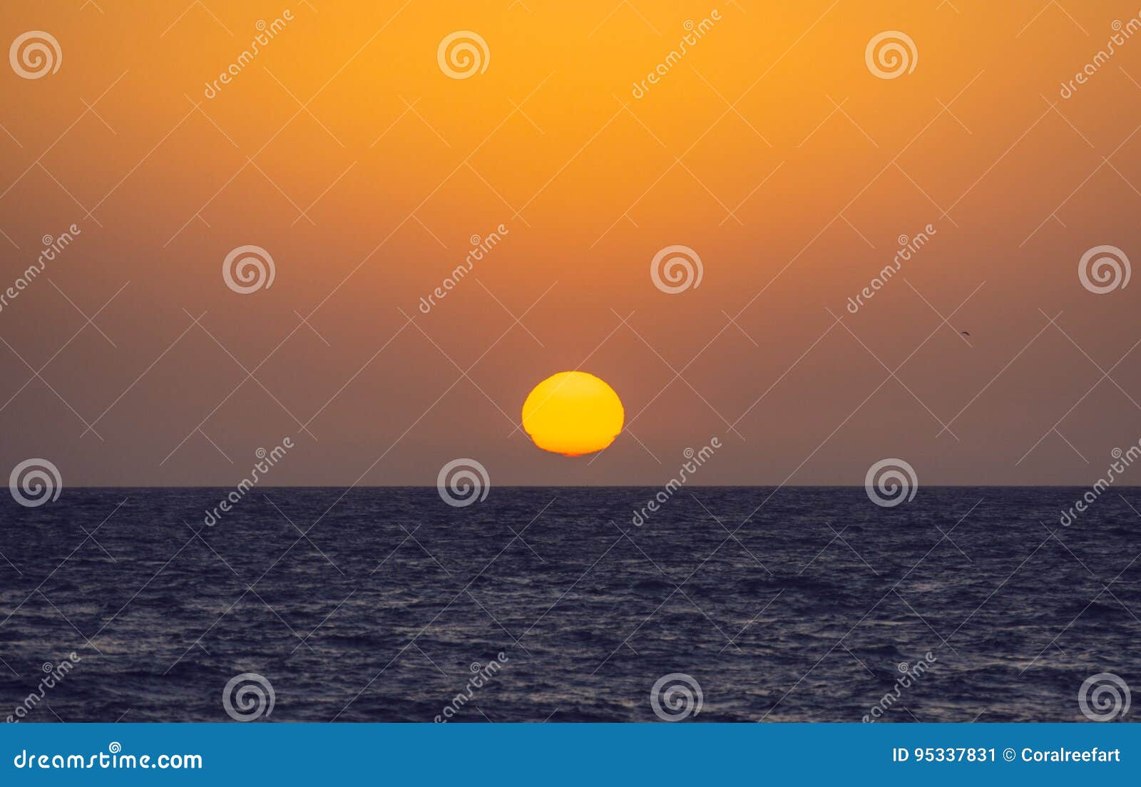 Melting Sun in Water of Sea Stock Image - Image of outdoor, evening ...