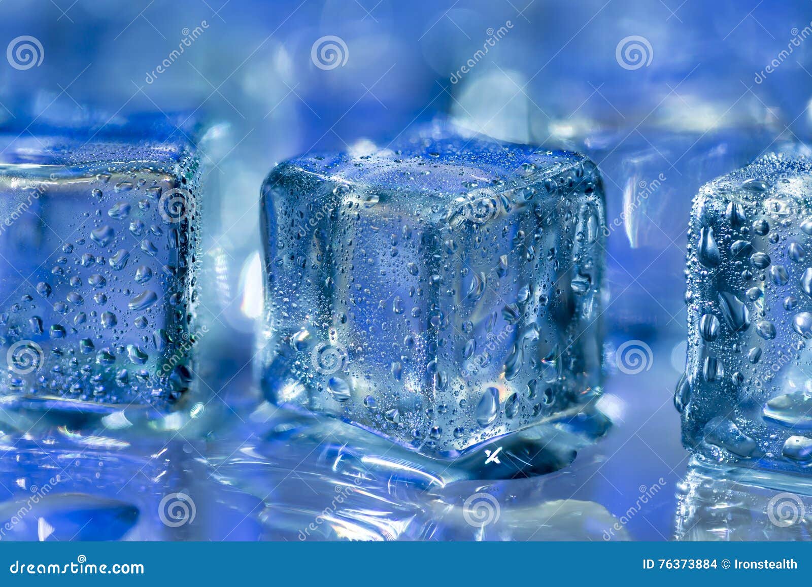 Melting Transparent Clear Square Ice Cubes Royalty-Free Stock ...