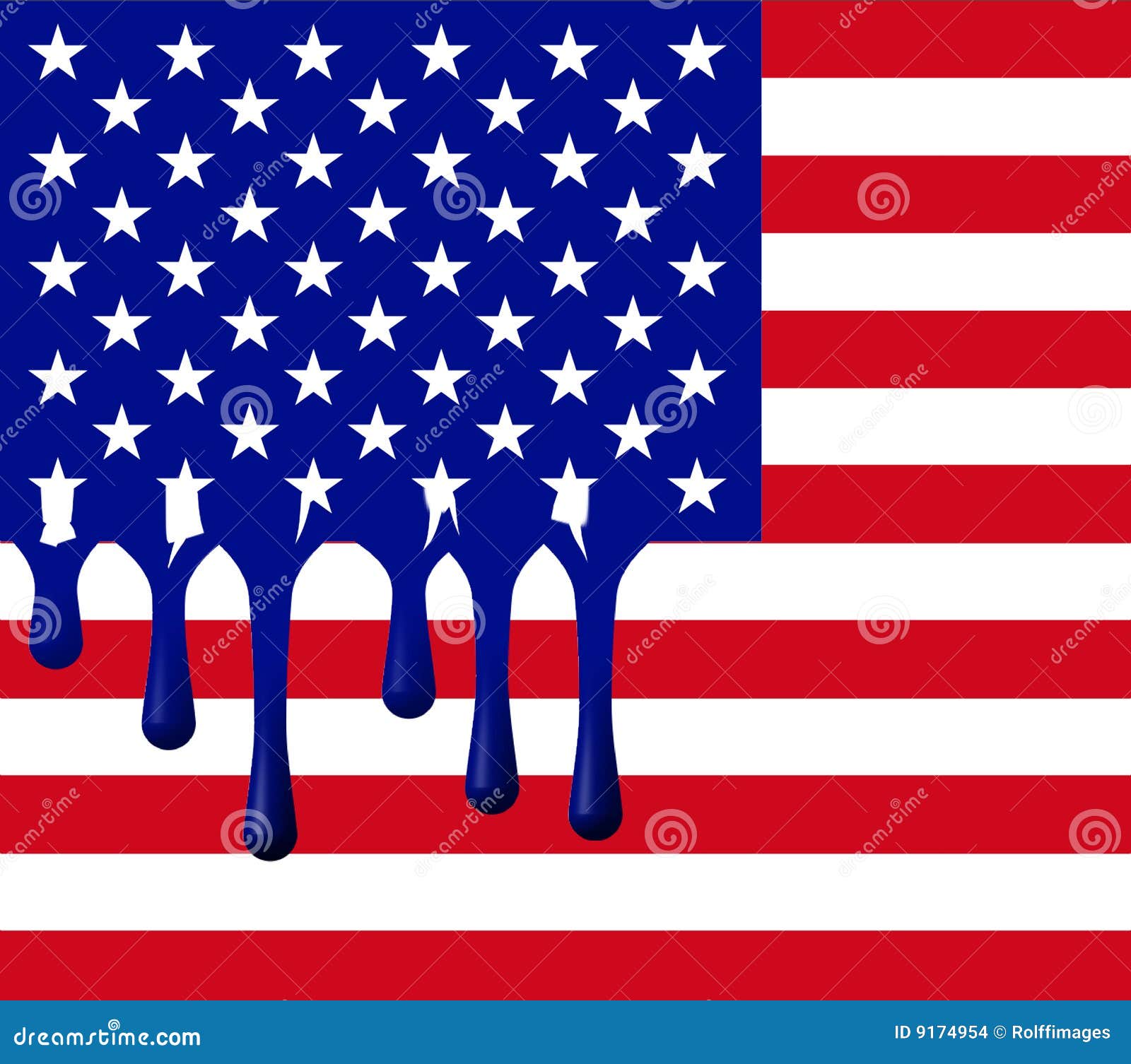 Melting USA Flag stock illustration. Illustration of melt - 9174954