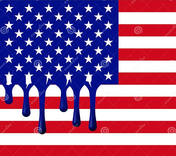 Melting USA Flag stock illustration. Illustration of melt - 9174954